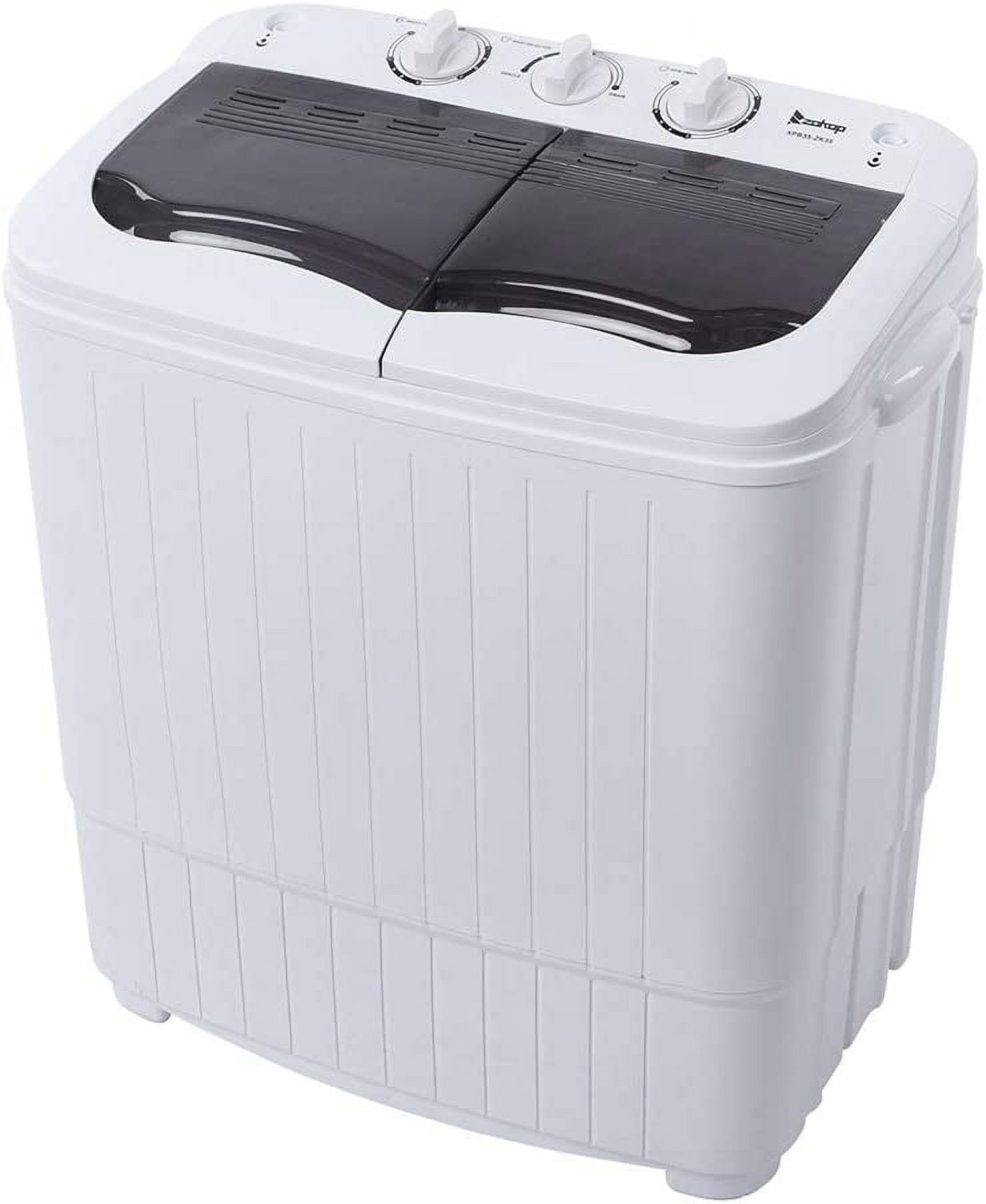 Twin Tub Mini Portable Clothes Washing Machine with Timer Control, 14 ...