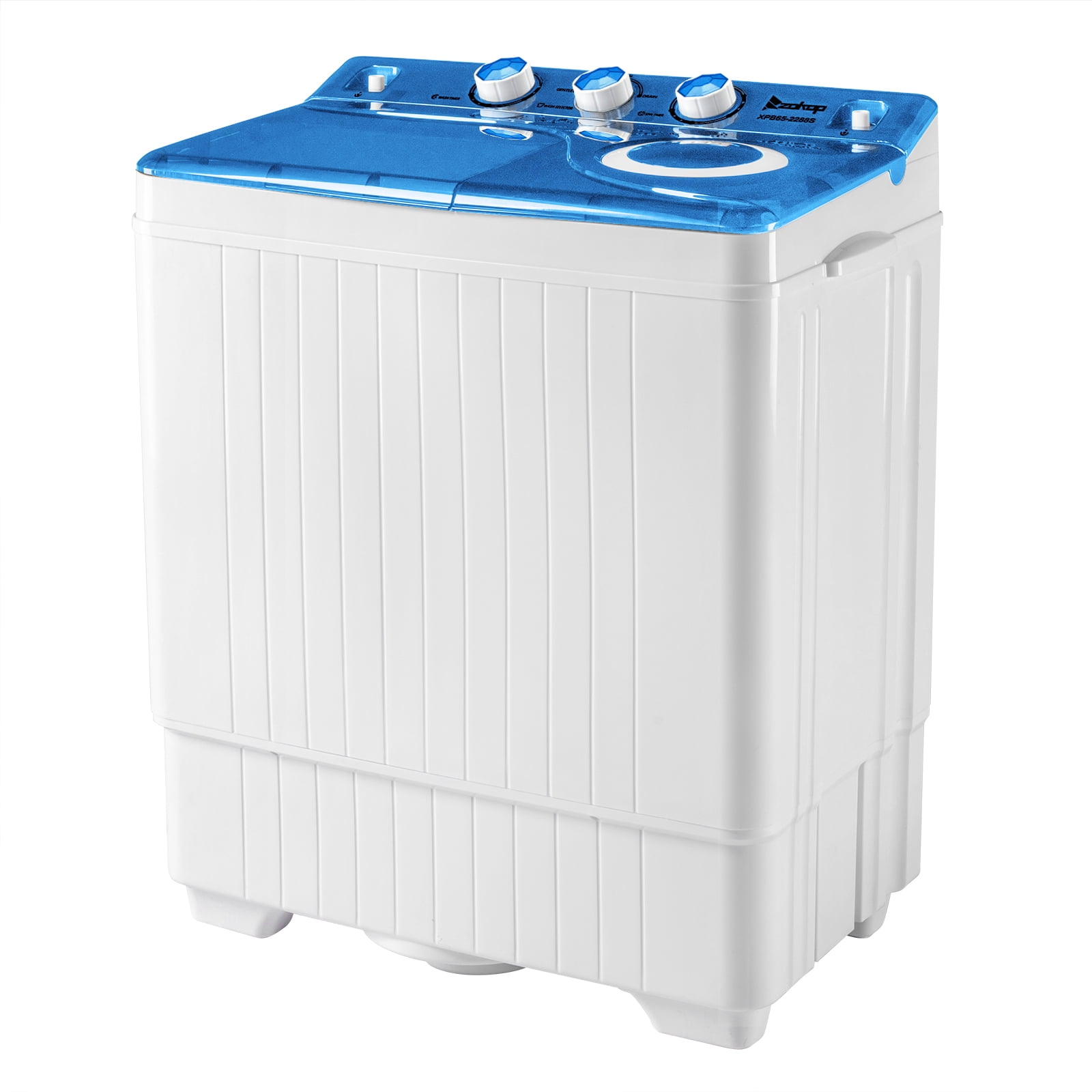 Twin Tub with Built-in Drain Pump DFITO 26Lbs Semi-automatic Twin Tube ...