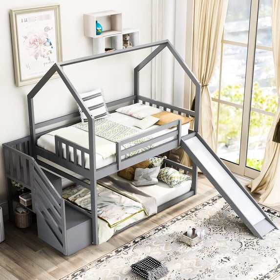 Twin/Twin Bed - Full-Length Guardrail for Protection - Bedroom Safety ...