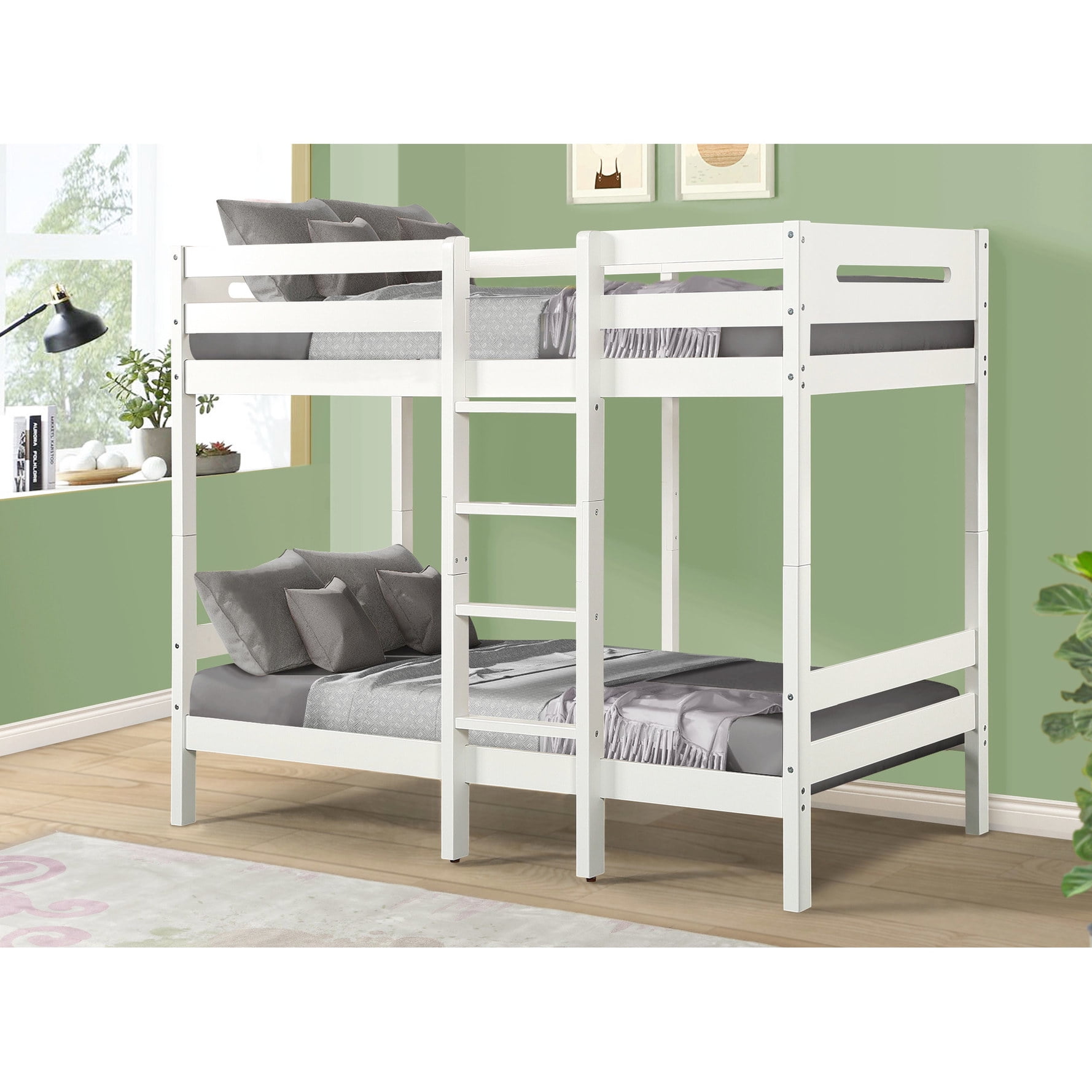 Twin/Twin Bunk Bed / Fully KD Structure, Slat System Included / No Box ...