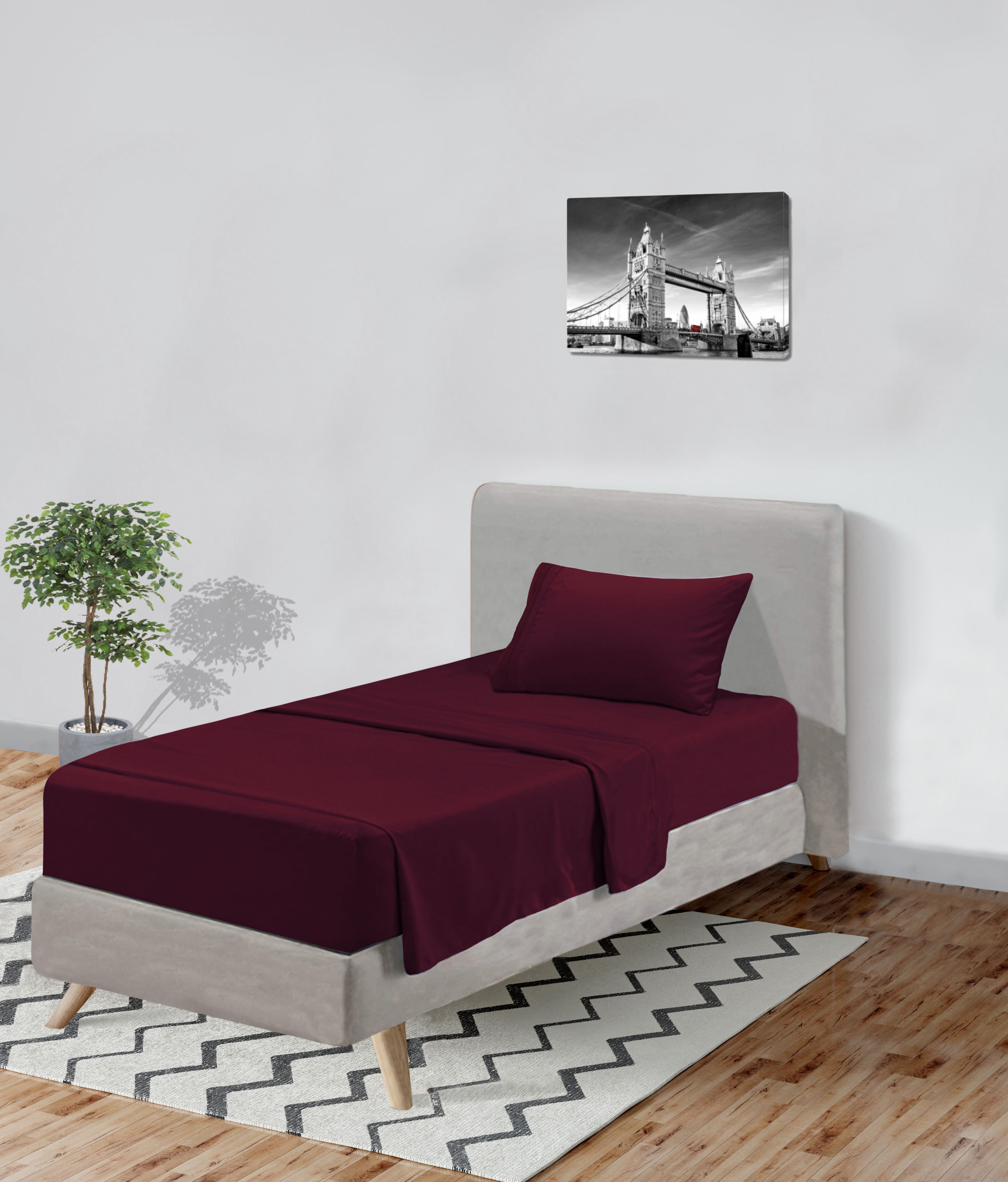 Twin/Twin XL Size Sheet Set, Luxury Bamboo Derived Bed Sheets, Softer ...