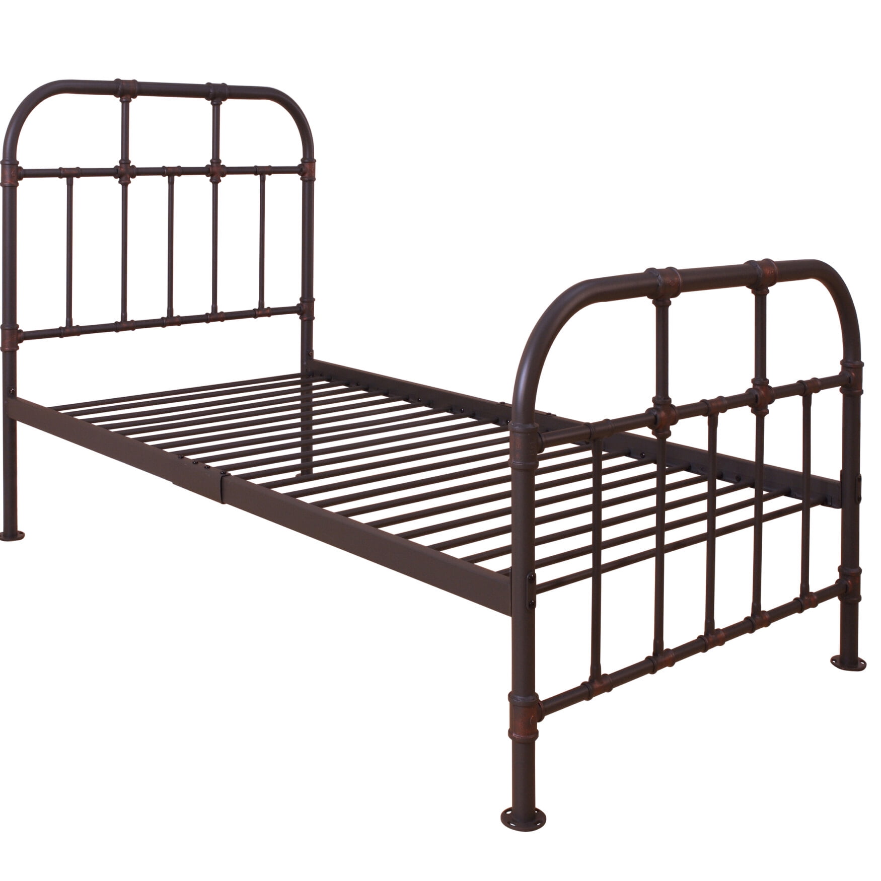 Twin Vintage Mental Platform Bed with Open Frame for Bedroom,Guest Room ...