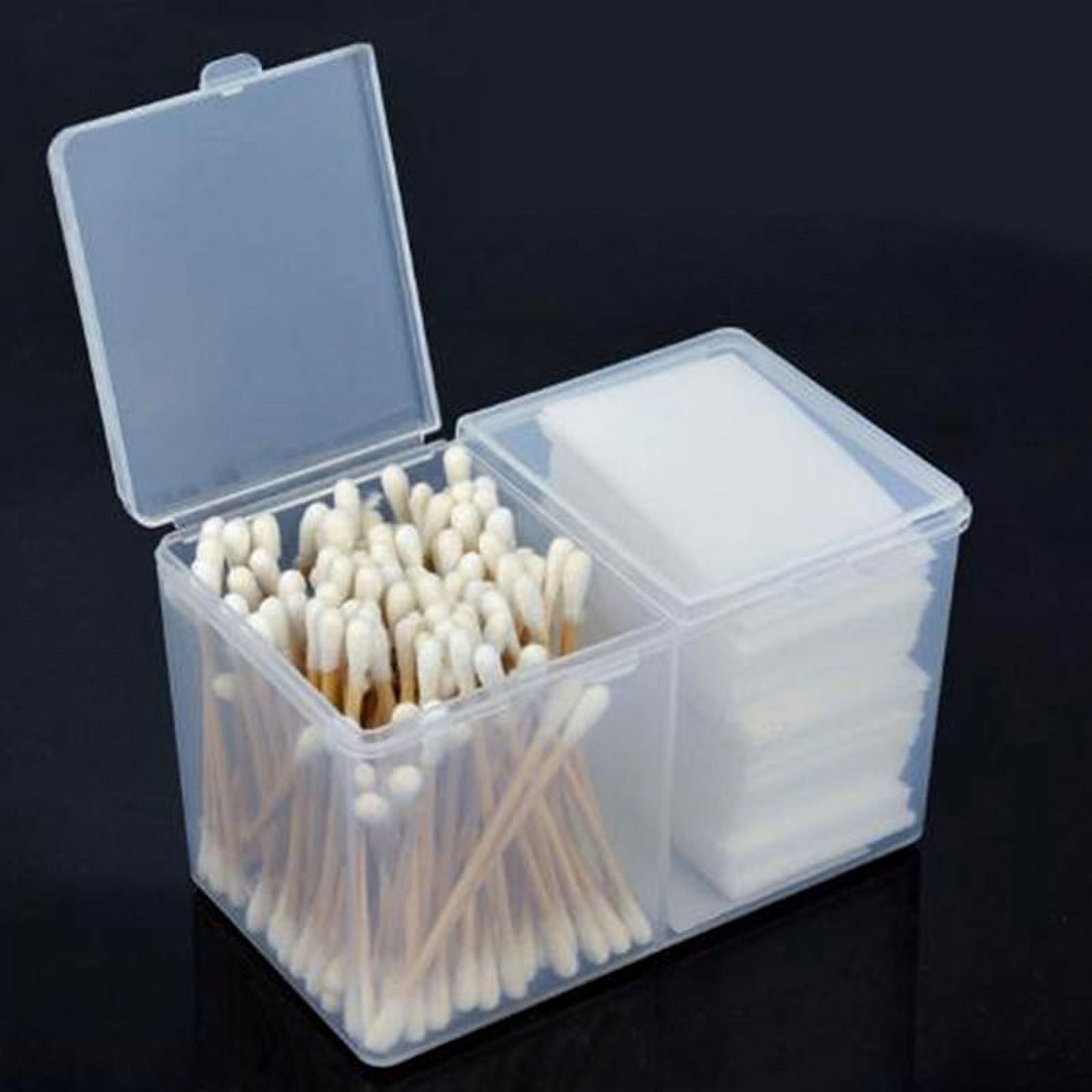 Twin Well Empty Grids Portable Storage Case Wipe Pads Cotton Swab ...