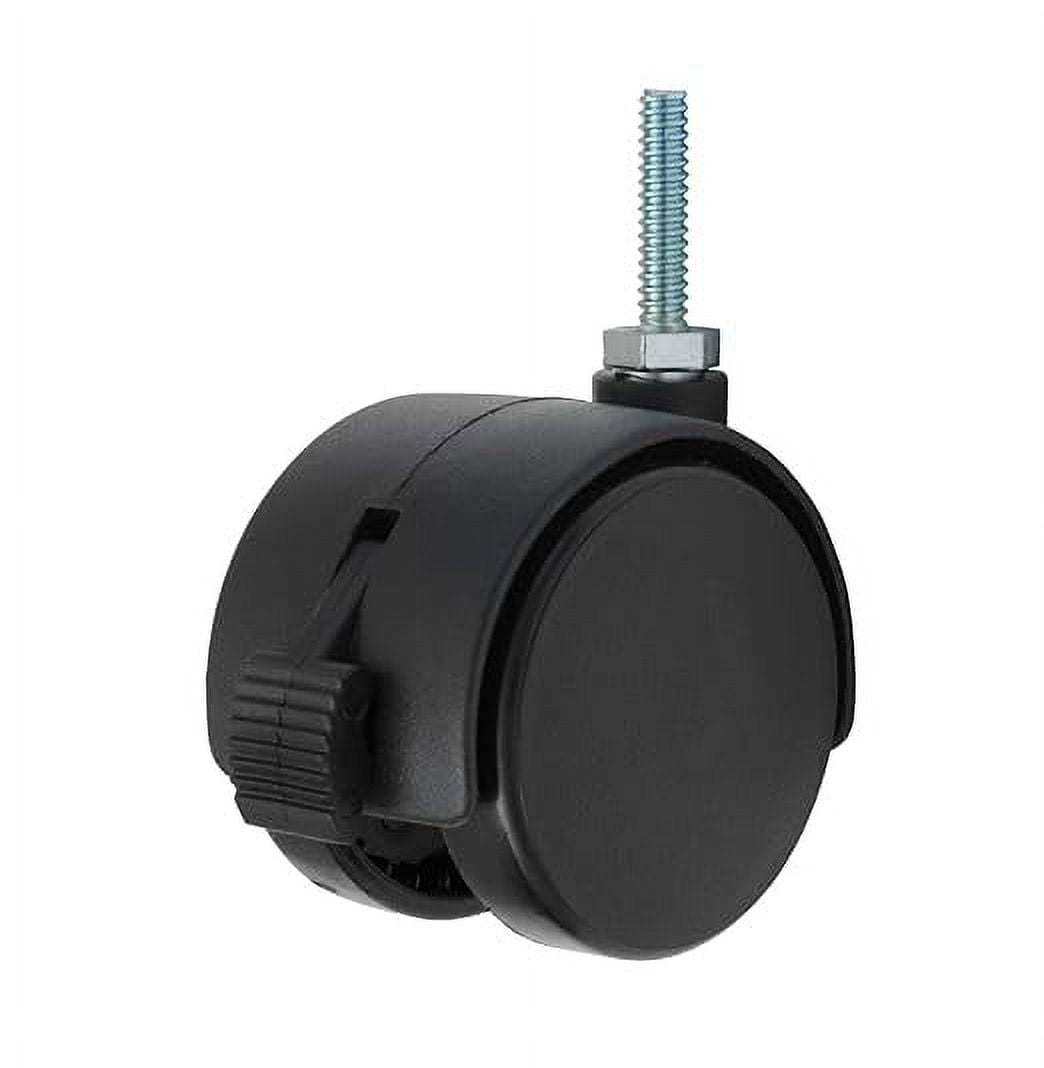 Twin Wheel Caster Solutions TWHN-50N-T03-BK-B 2" Diameter Nylon Wheel ...