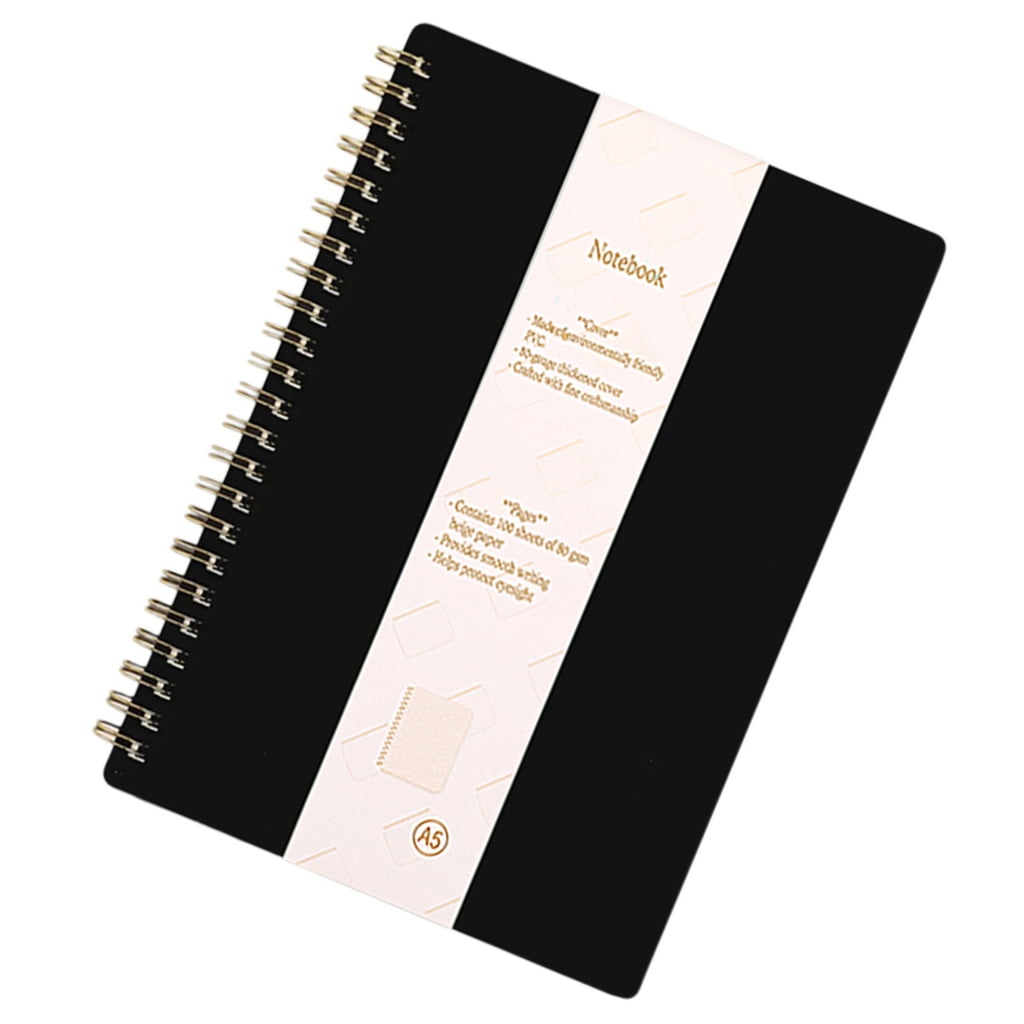 Twin-Wire Binding Hardcover Notebook 160 Pages Wide Lined for Writing ...
