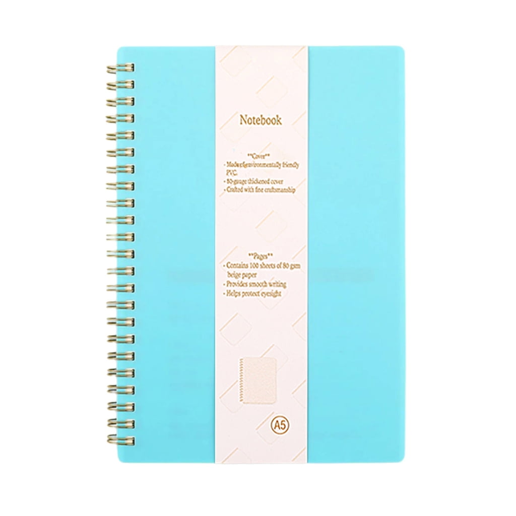Twin-Wire Binding Hardcover Notebook 160 Pages Wide Lined for Writing ...
