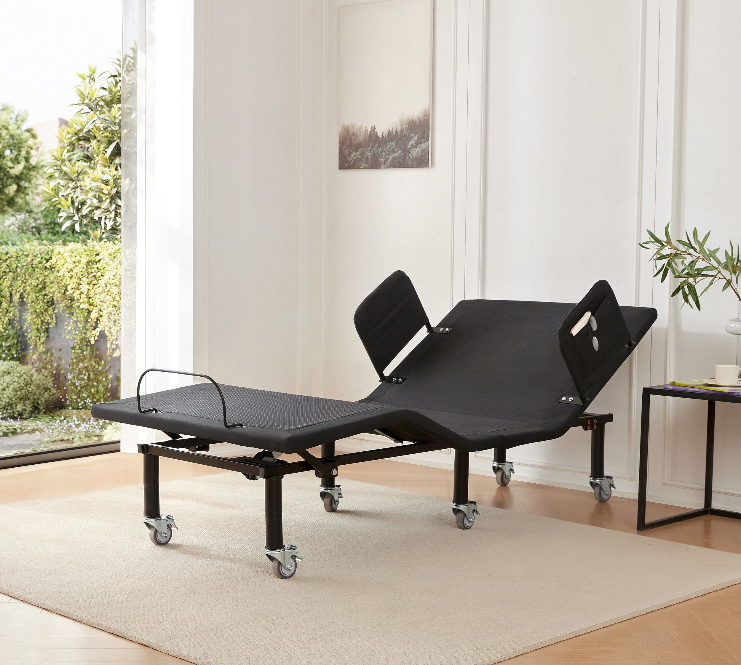 Twin XL Adjustable Bed Frame with Bed Rails for Adults, Wireless Remote ...