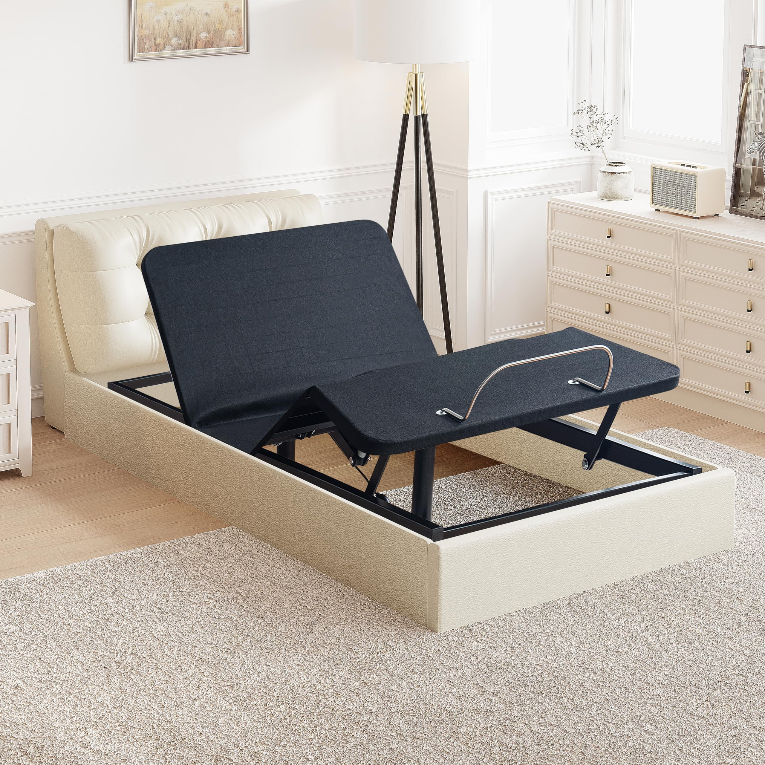 Twin XL Adjustable Bed Frame with Wireless Remote – Ergonomic Head and ...