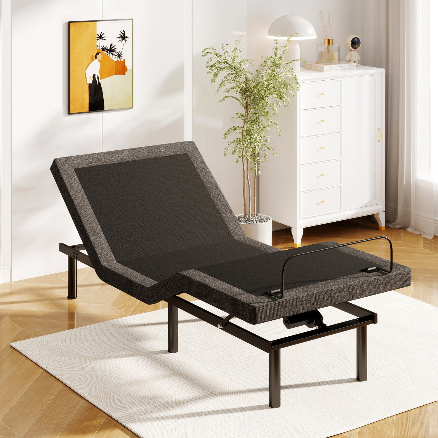 Twin XL Adjustable Bed Frame with Wireless Remote, Electric Bed Base ...