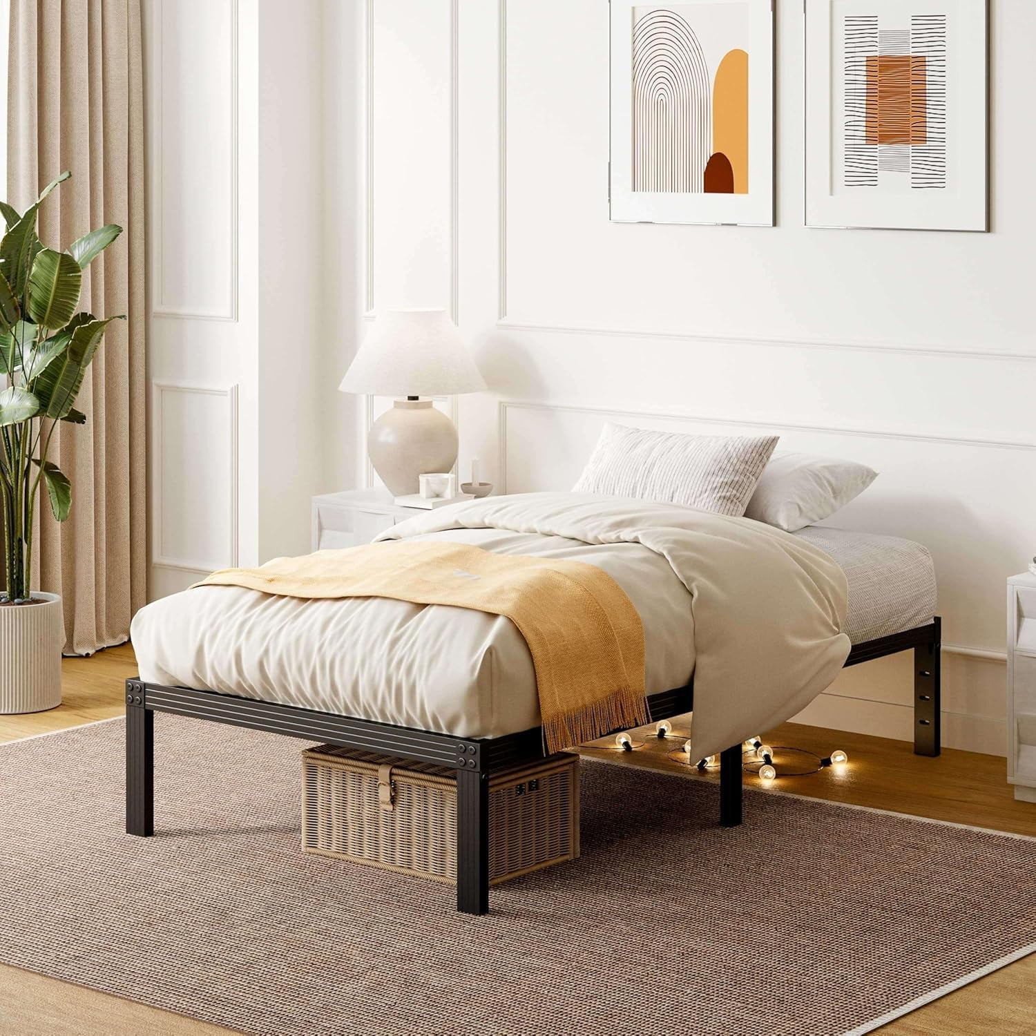 Twin XL Bed Frames, 12 Inches Platform Bed Frame, 2000lbs Heavy Duty ...