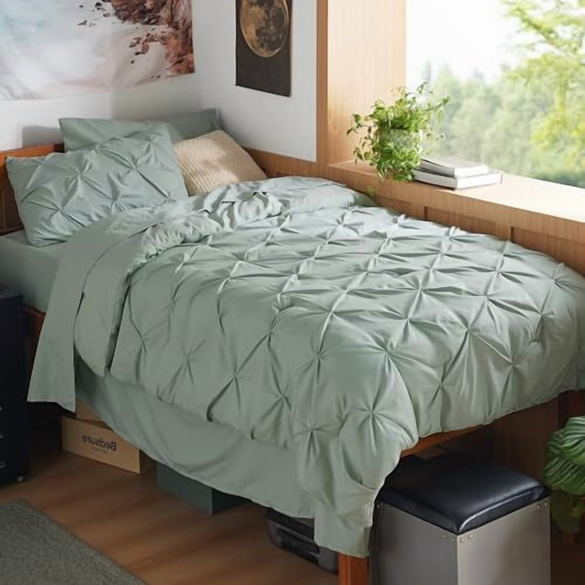 Twin XL Comforter Set - Extra Long 5 Pieces Dorm Bedding Sets ...