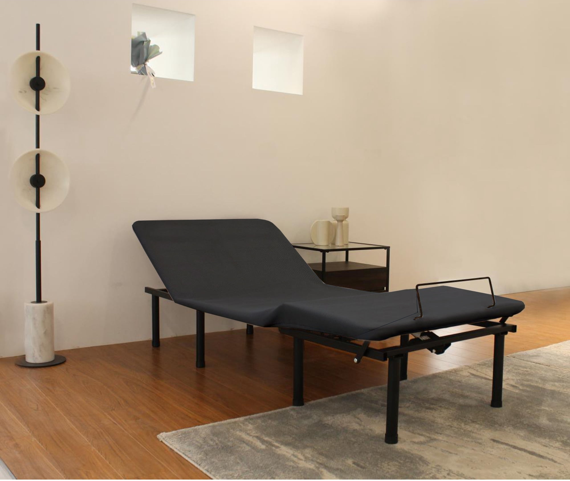 Twin XL Electric Adjustable Bed Frame, Wireless Remote Steel Bed Base ...