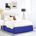 Twin XXL Size Pleated Bed Skirt, Royal Blue, 14 Inch Drop, 120 GSM ...