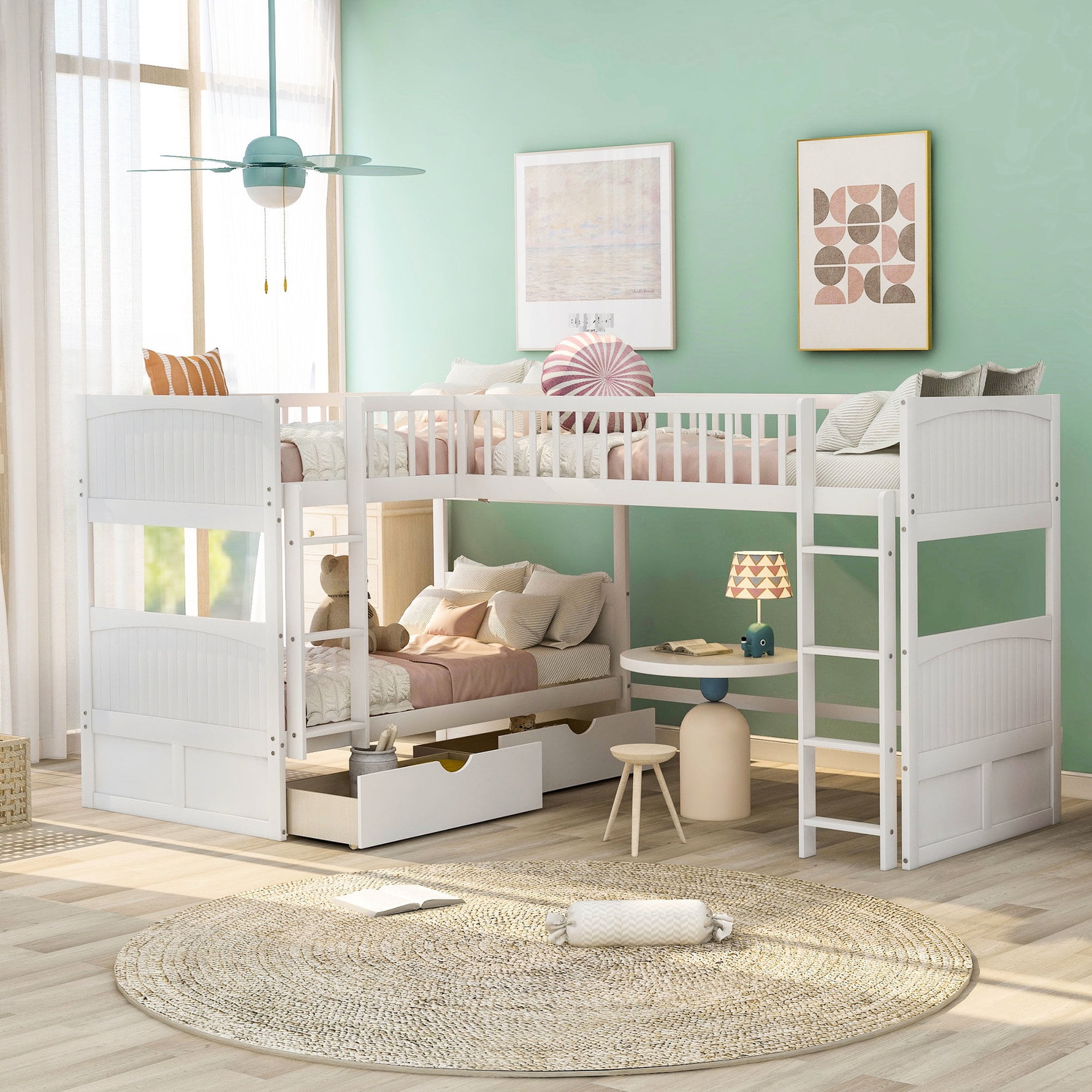 Twin bunk with loft, two storage drawers | Great for extended family ...