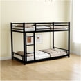 Twin over Twin Metal Bunk Bed with Ladder, Heavy Duty Steel Frame, No ...