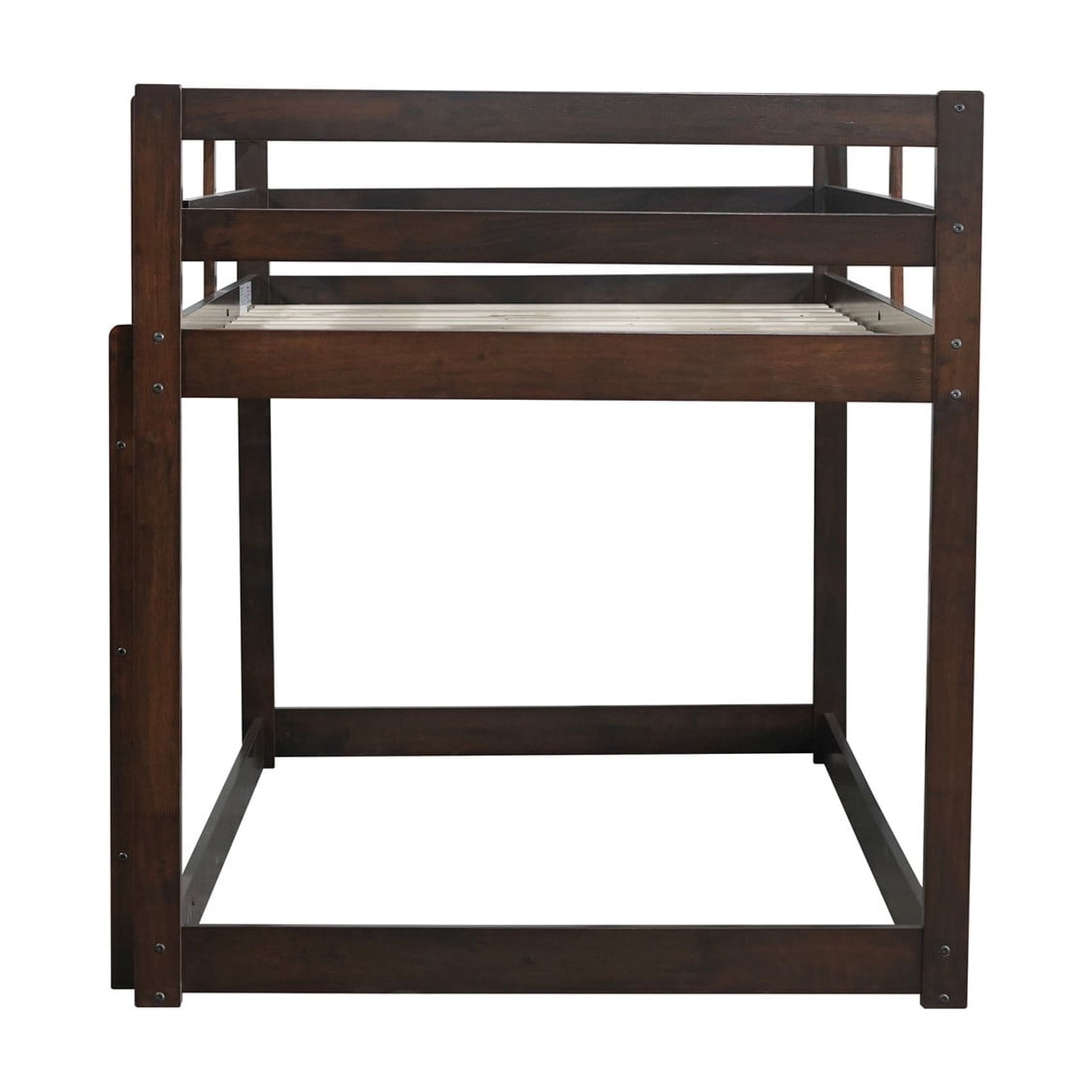 Twin over Twin Rubber Wood Bed with Ladder | Under - bed Space for ...