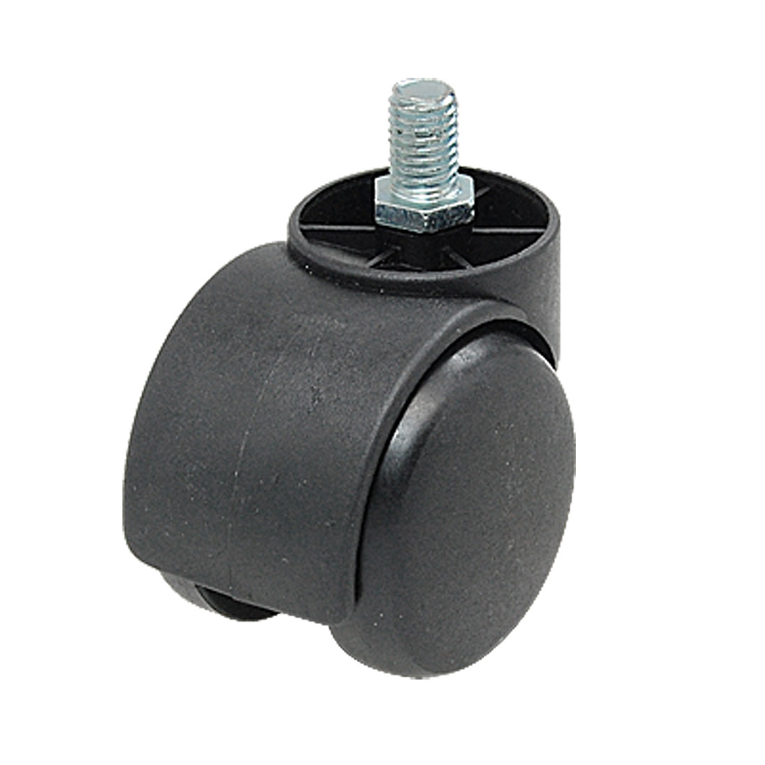 Twin-wheel Black Rack Caster w M10 Threaded Stem Connector - Walmart.com
