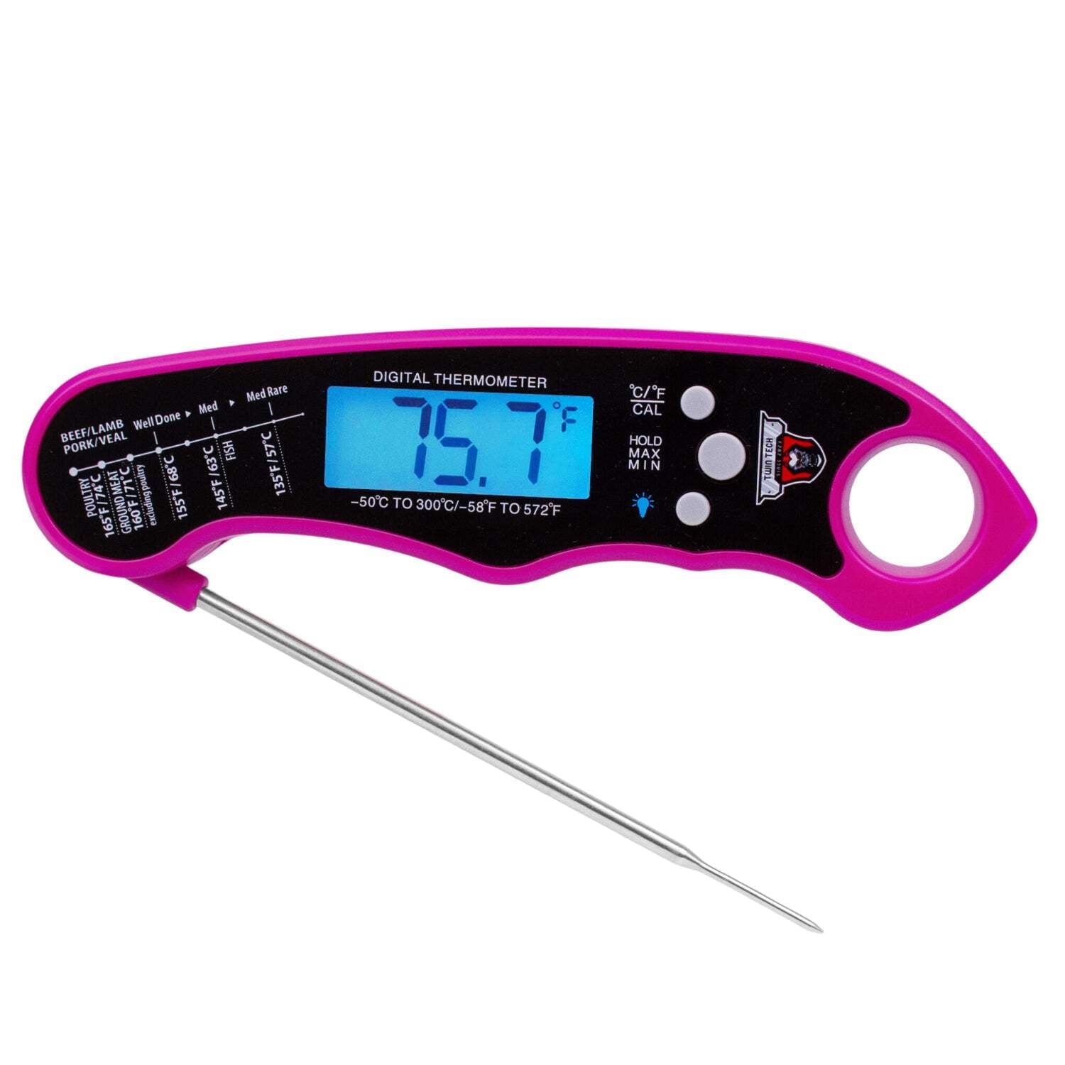 TwinTech Digital Meat Thermometer | Battery-Powered Wireless Temp Probe for Grilling and Smoking ...