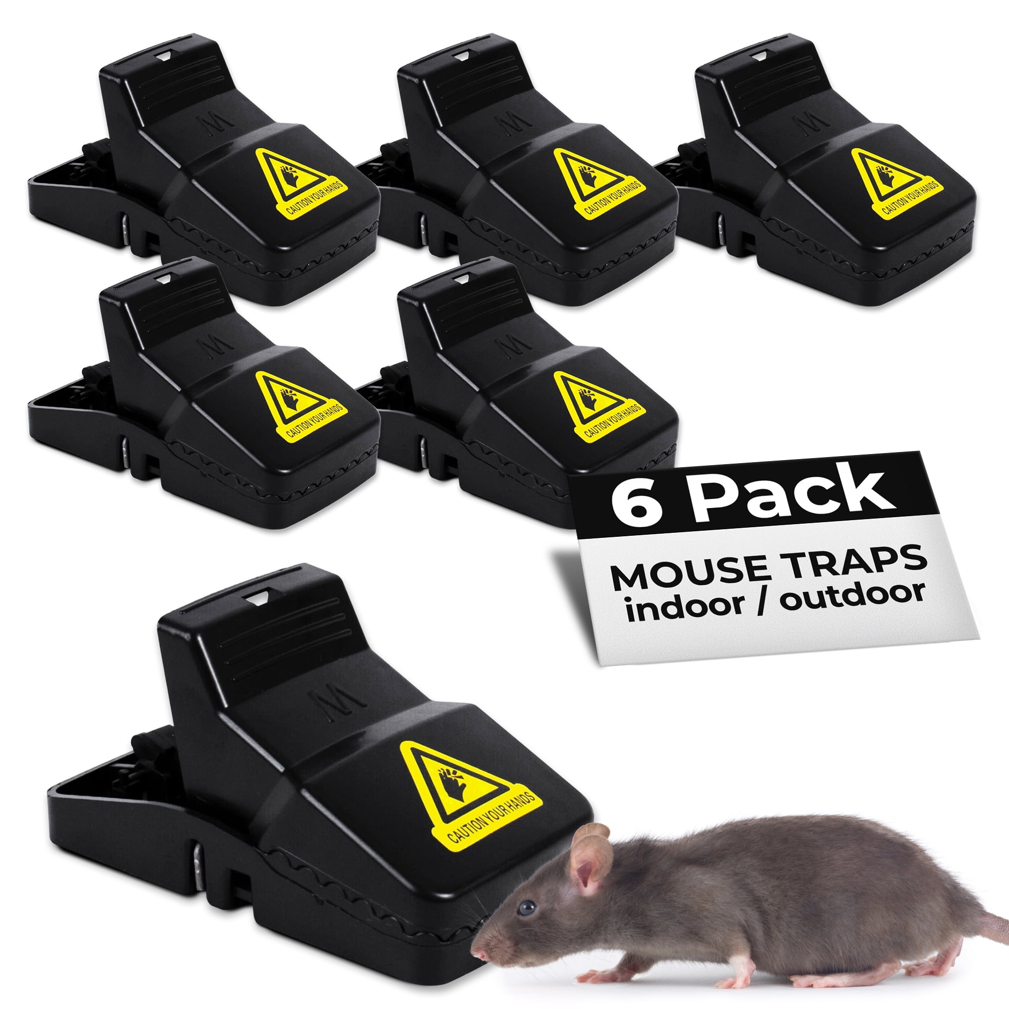 TwinTech JAWS Reusable Mouse Traps for Home | Powerful Plastic Mouse ...