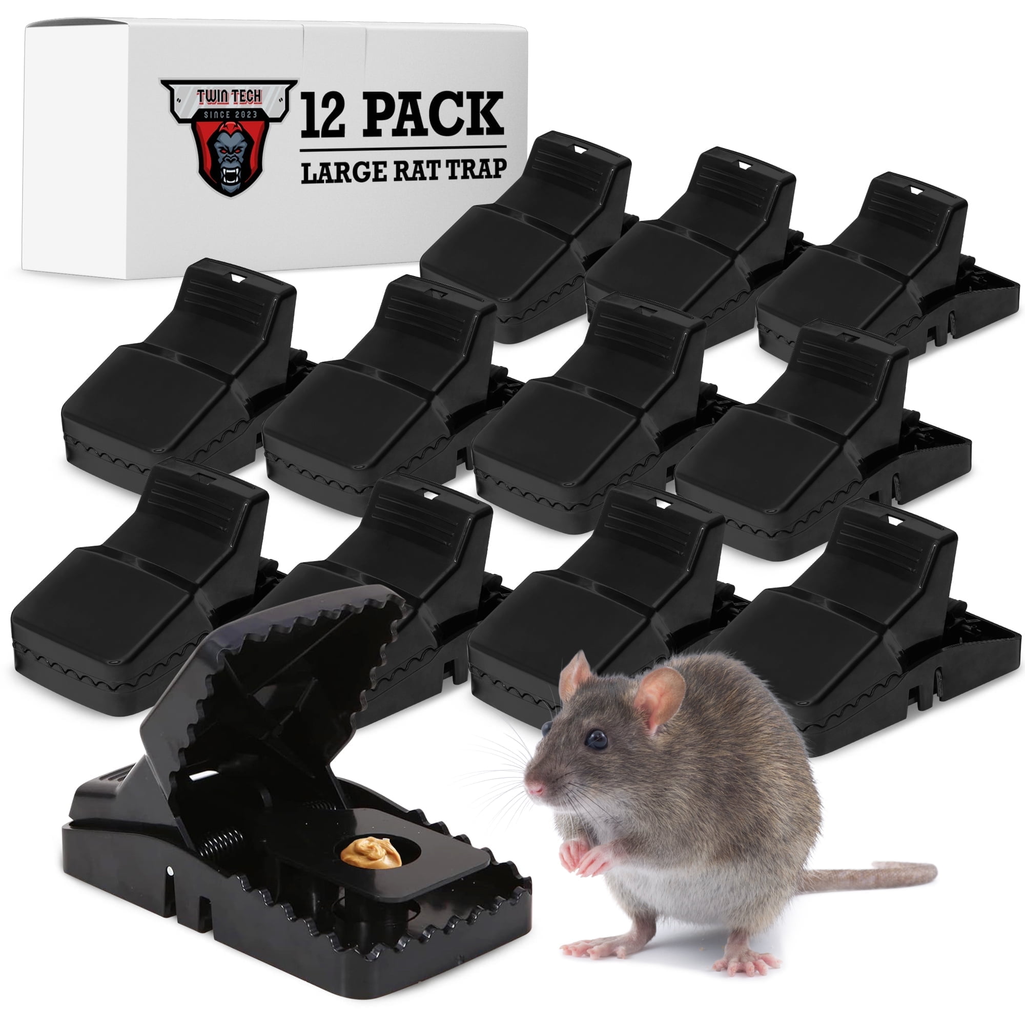 TwinTech Stainless Steel Mechanical Large Mouse Trap for Indoor ...