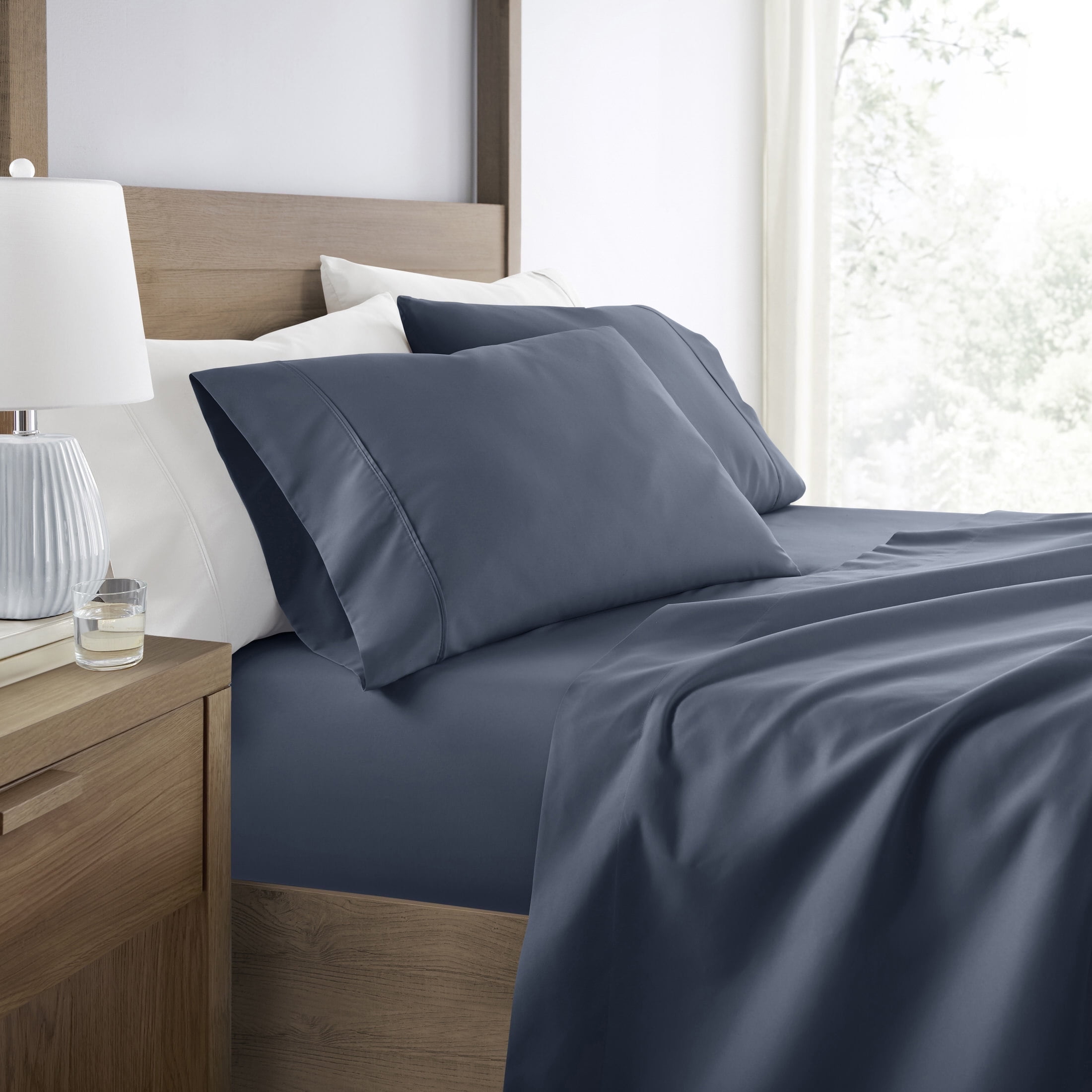Wrinkle Resistant Super Soft Bed Sheets Set, Twin XL 3-Piece Solid in ...