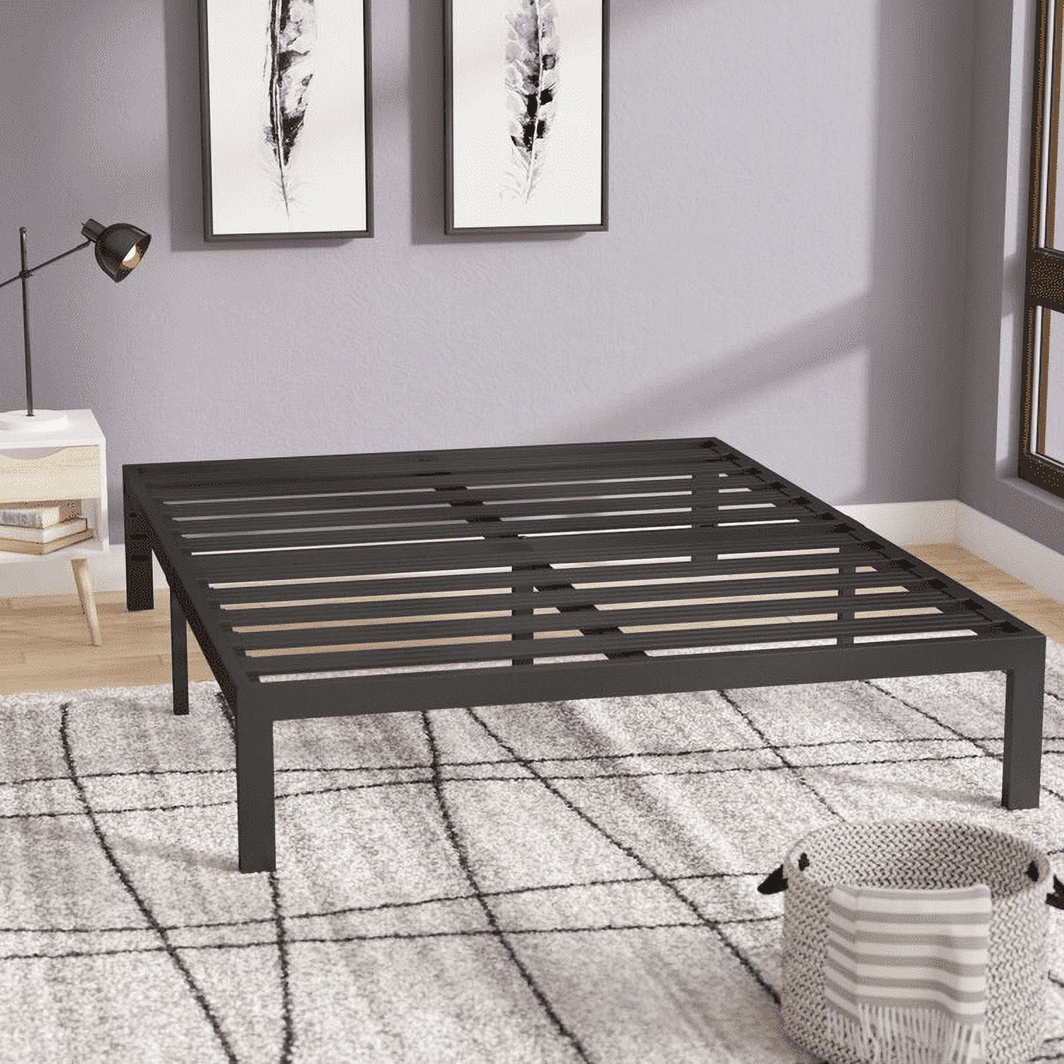 TwinXL Size Platform , Heavy Duty Metal Bed Frame with Under Bed ...