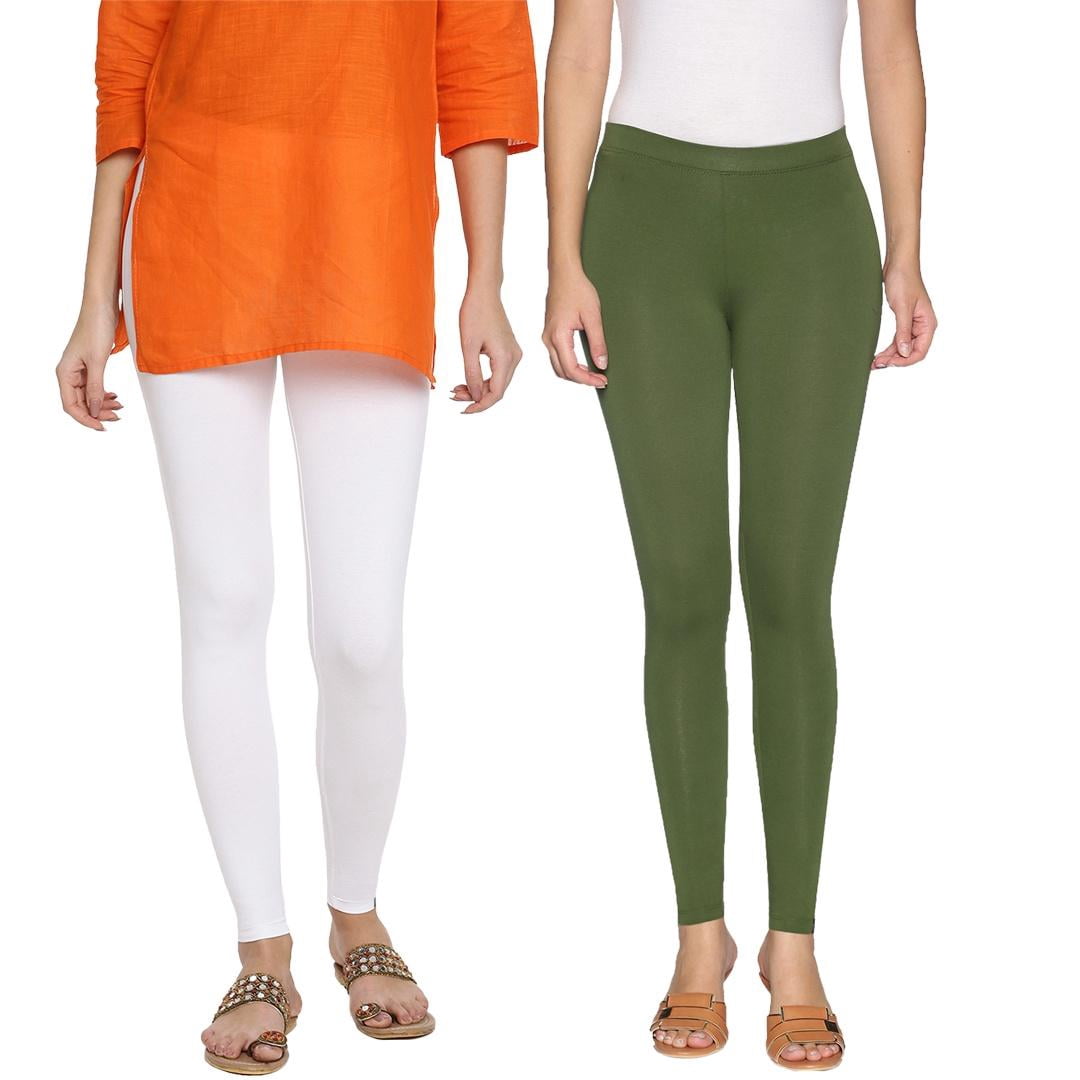 Twinbirds Women Ankle Legging/Active Legging - (Color : Pearl White ...