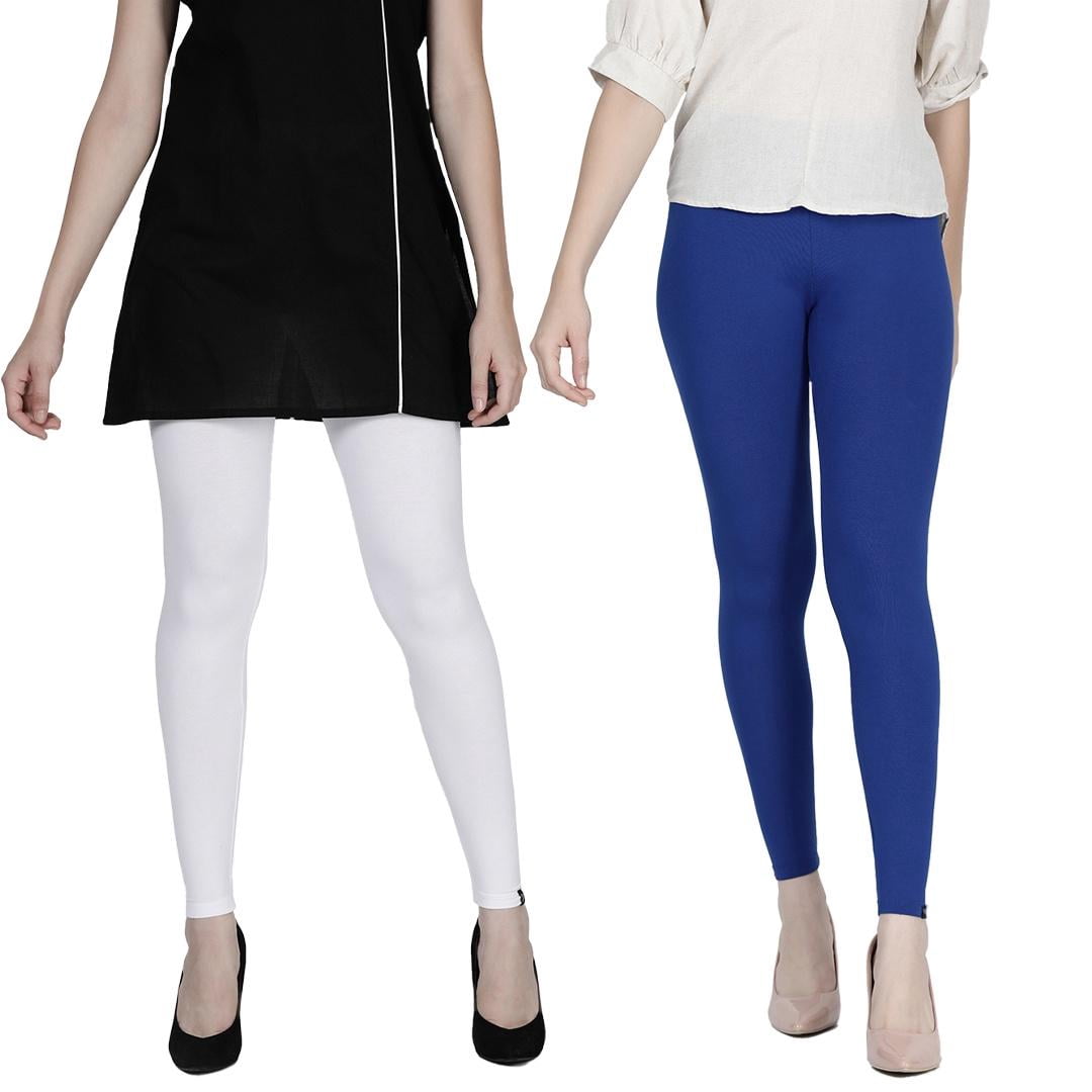 Twinbirds Women Ankle Legging/Active Legging - (Color : White Plus ...