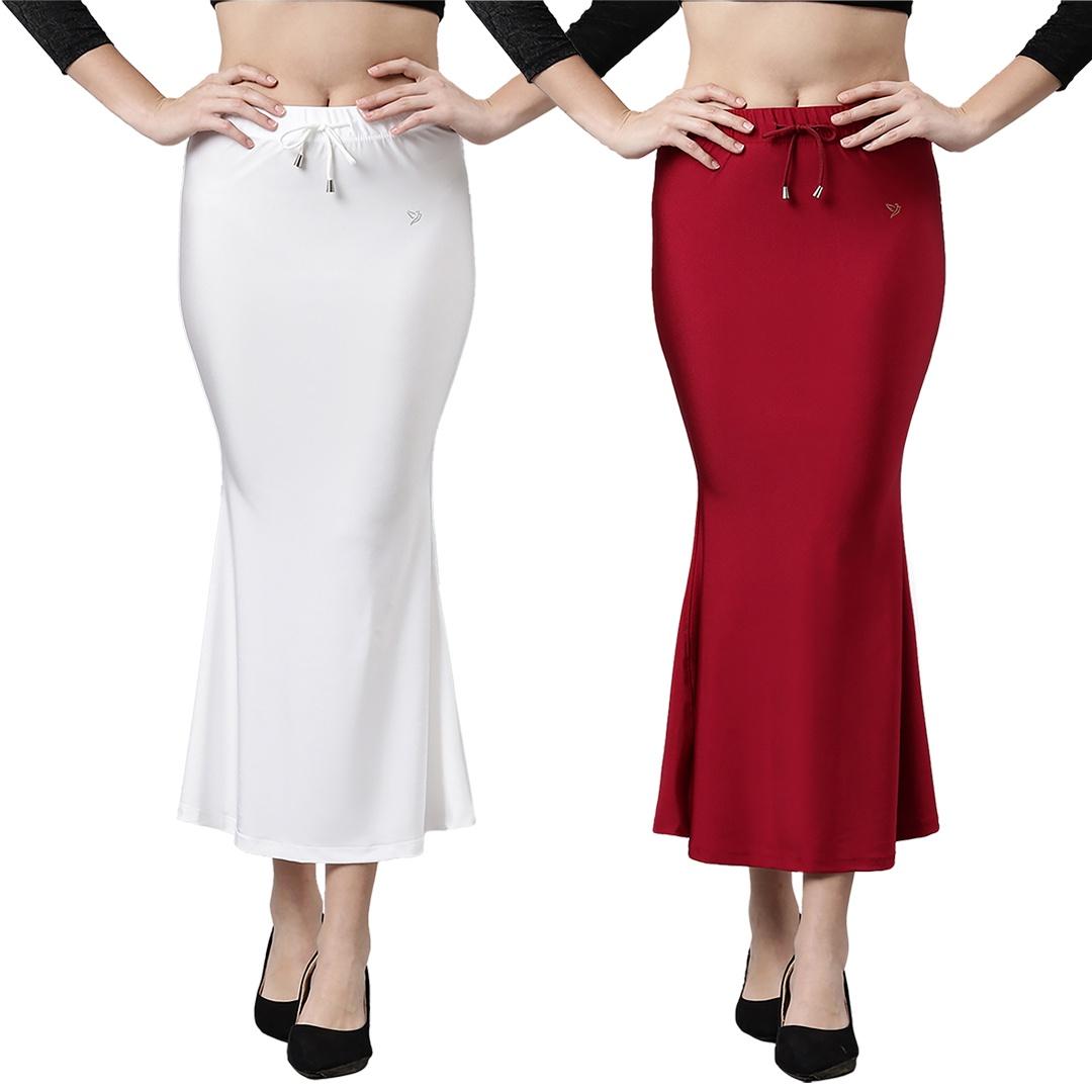 Twinbirds Women Saree Shaper - (Colour : Milky Way + Red Velvet ...
