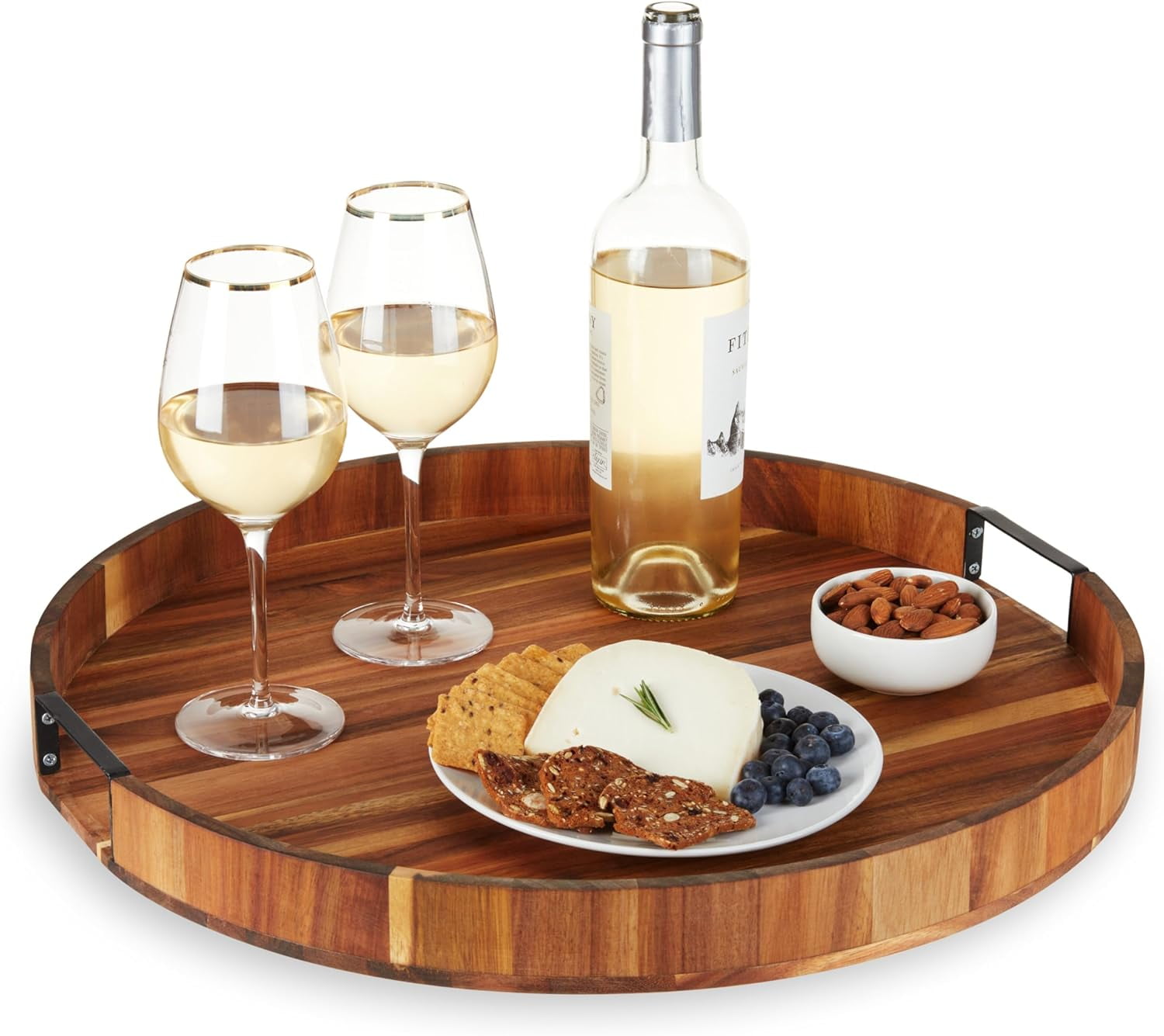 Twine 20 inch Wooden Serving Board, Lazy Susan, Turntables for Kitchen ...