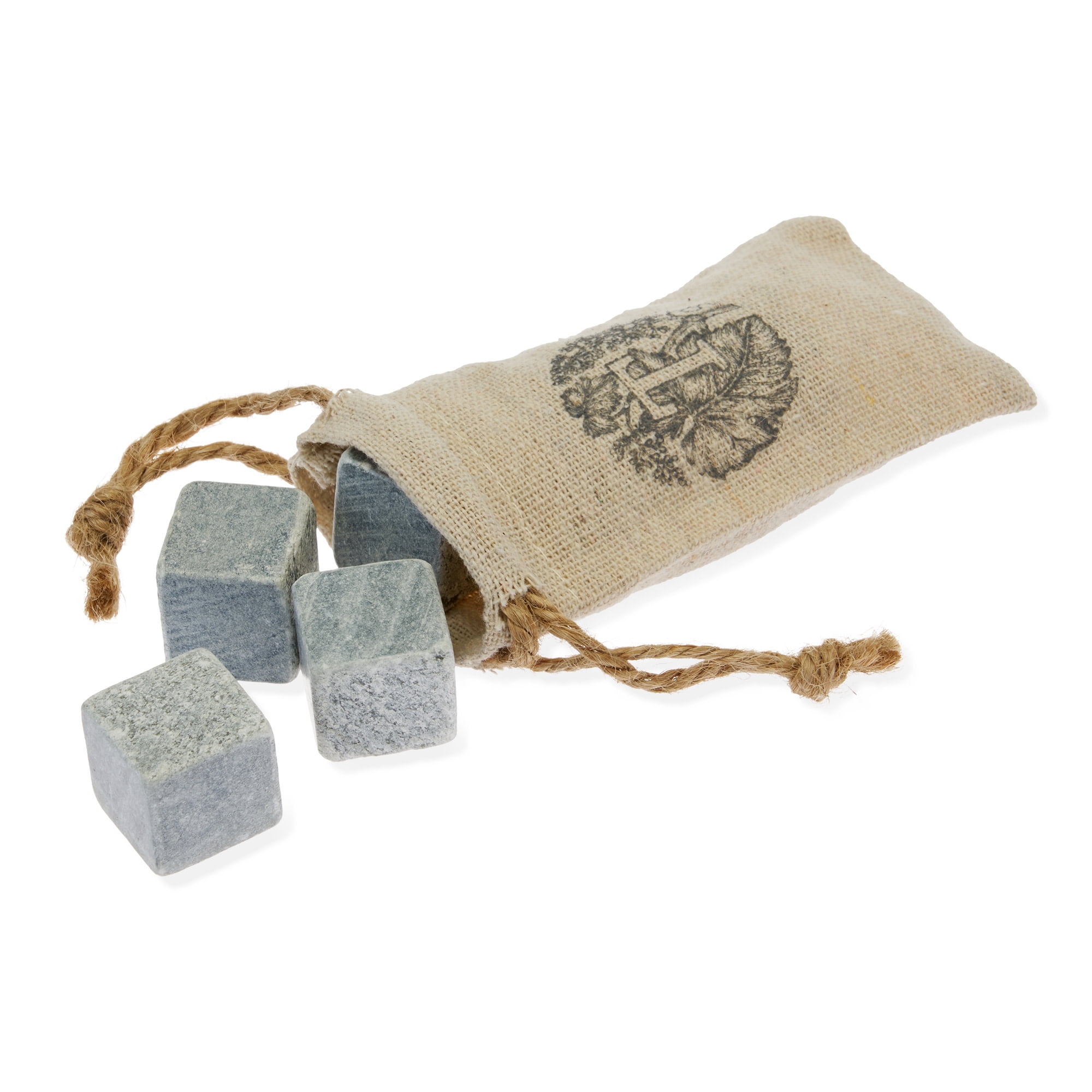 Twine Cooling Stones for Whiskey, Vodka, Rum, Reusable Ice Cubes, Set ...