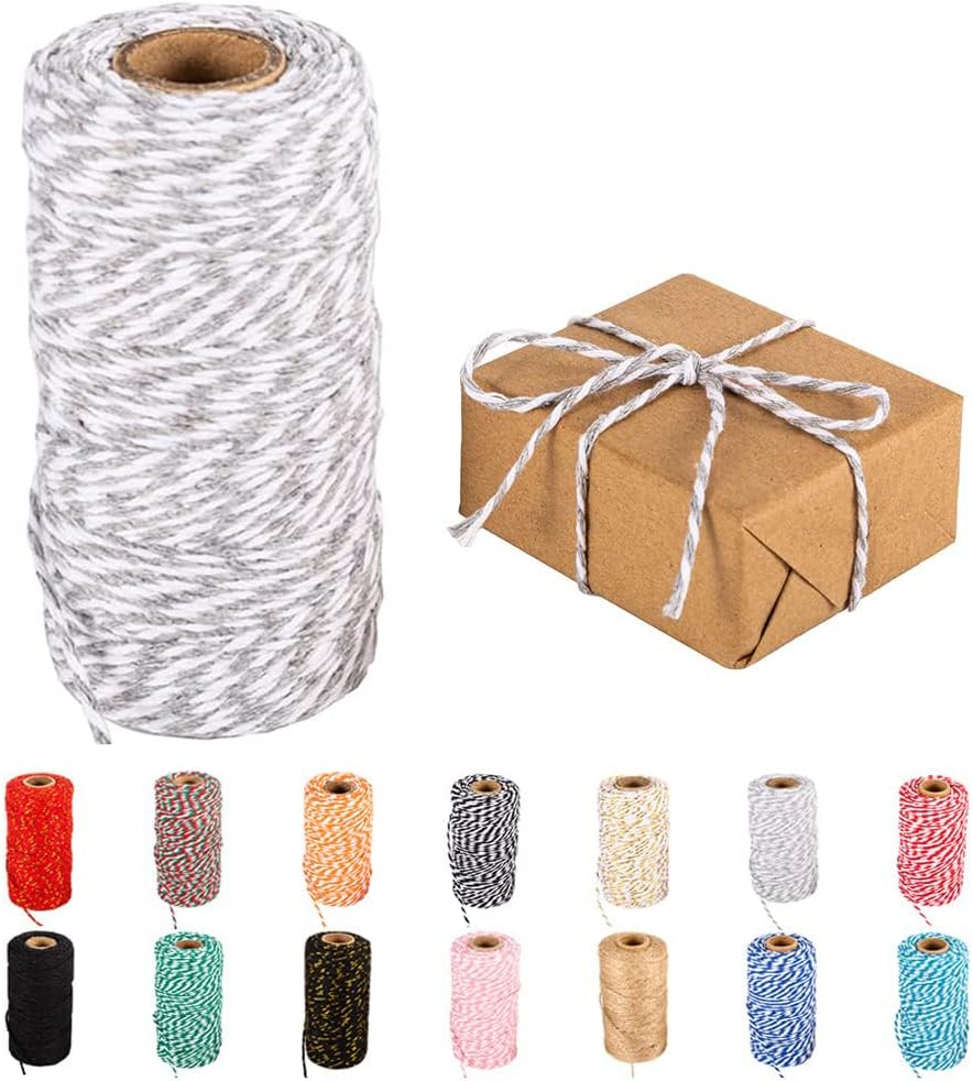 Twine String, 328 Feet Cotton Twines, Bakers String Rope, Craft Making ...