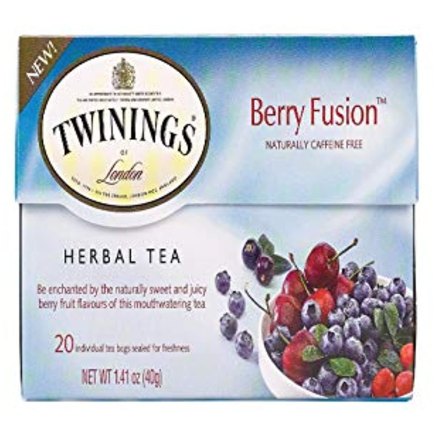 Twinings Berry Fusion Herbal Tea, 20 Bags Single Box - Walmart.com