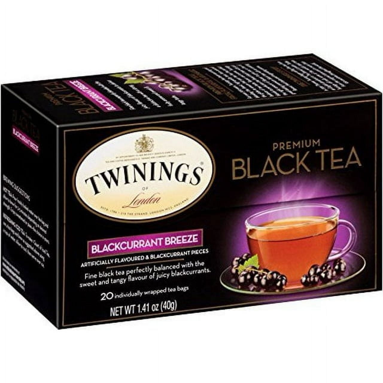 Twinings Blackcurrant Breeze Flavored Tea, 40 Count - Walmart.com