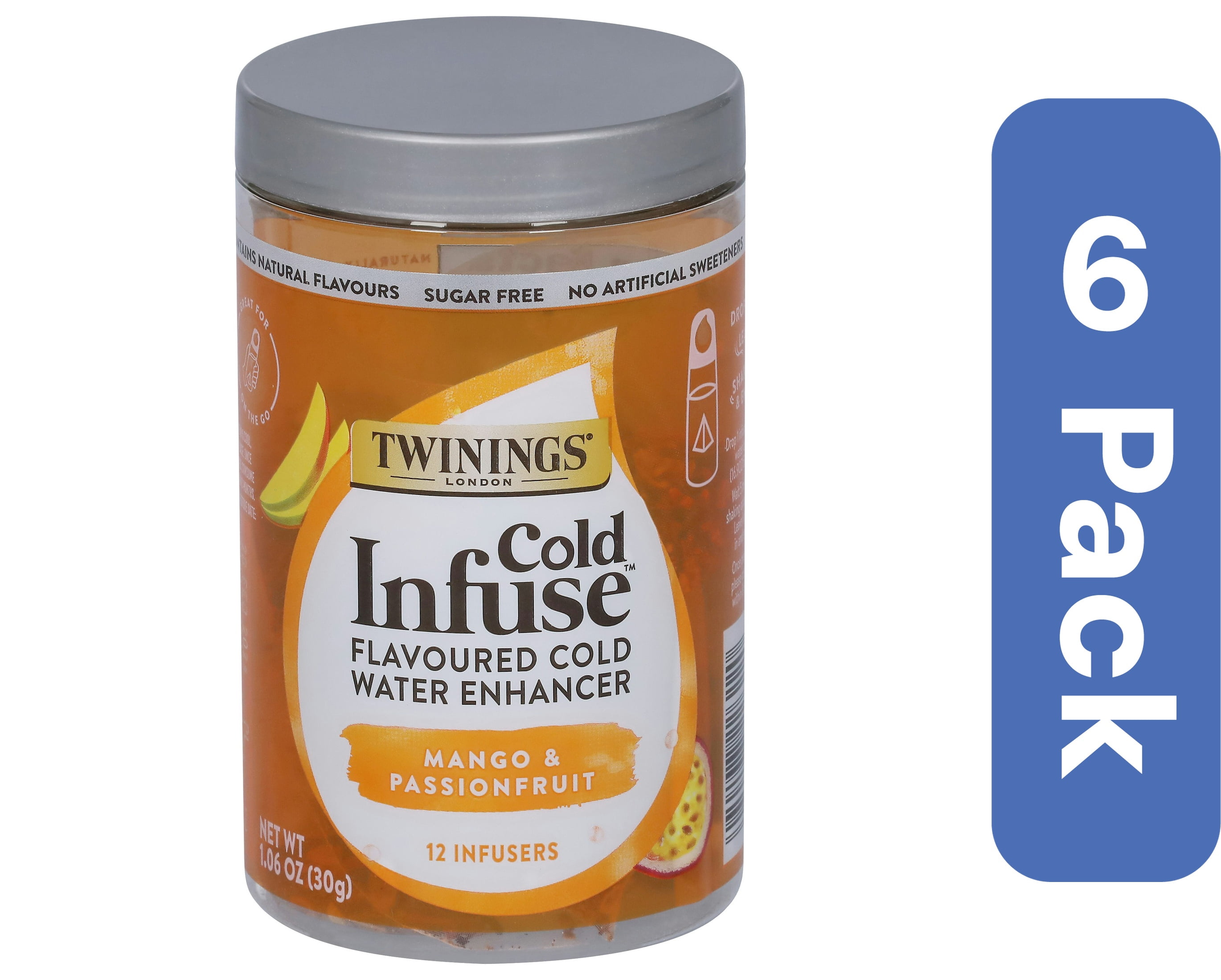 Twinings Cold Brew Mango Passionfruit Tea 12 Bags (Pack Of 6) - Walmart.com