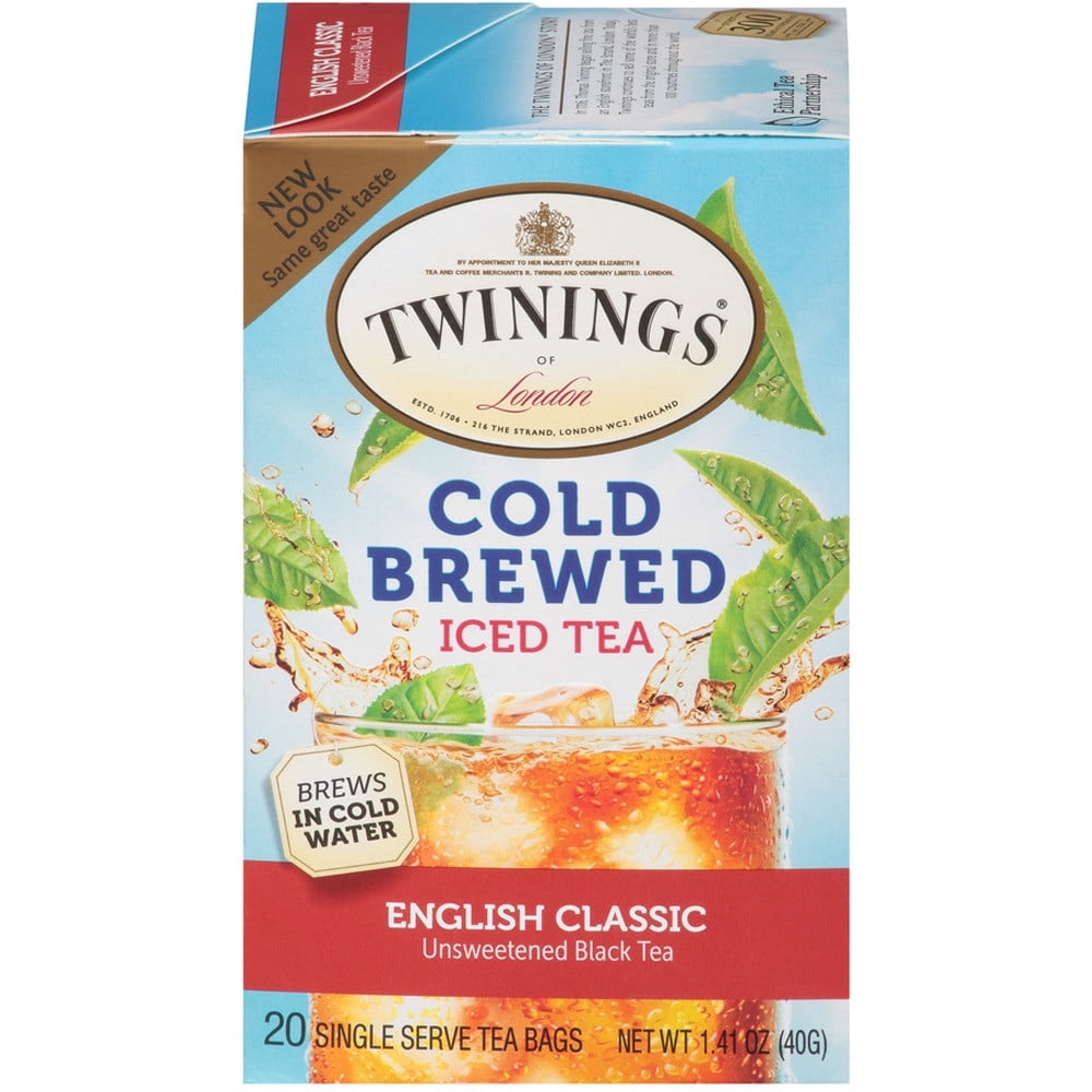 Twinings Cold Brewed Iced Tea English Classic -- 20 Tea Bags - Walmart.com