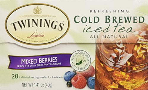 Twinings, Cold Brewed Iced Tea, Unsweetened Flavoured Black Tea, Mixed ...