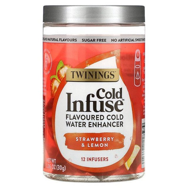 Twinings Cold Infuse Flavored Ready Drink, Strawberry & Lemon, 12 ...
