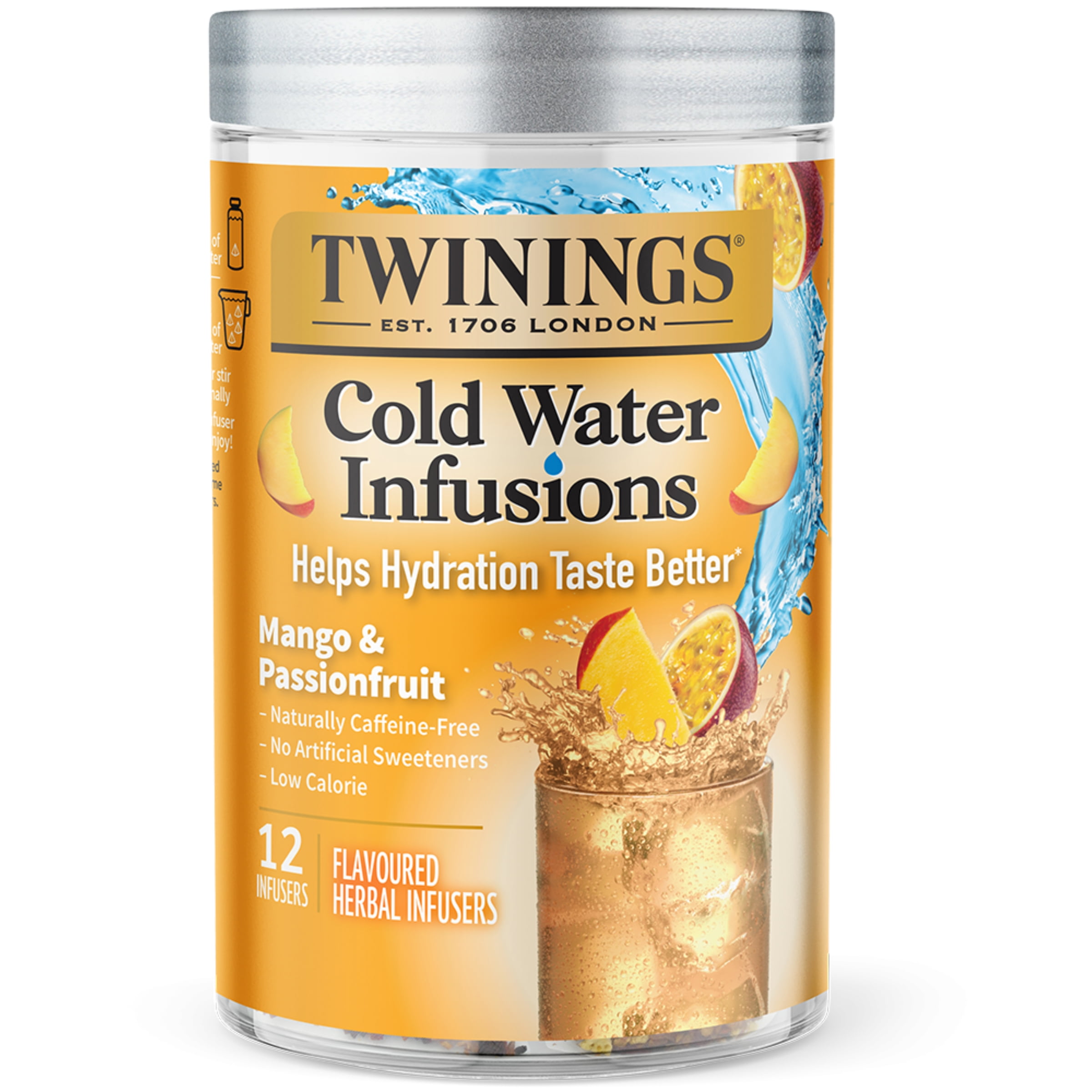 Twinings Cold Infuse, Mango & Passionfruit Water Infuser Bags, 12 Count ...