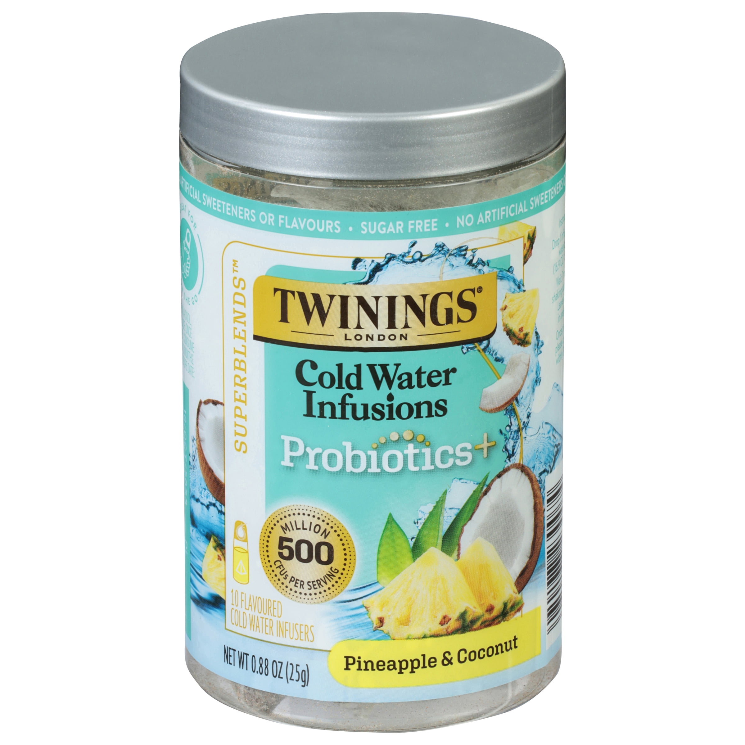 Twinings Cold Water Infusions, Probiotics+ Pineapple & Coconut Infuser ...