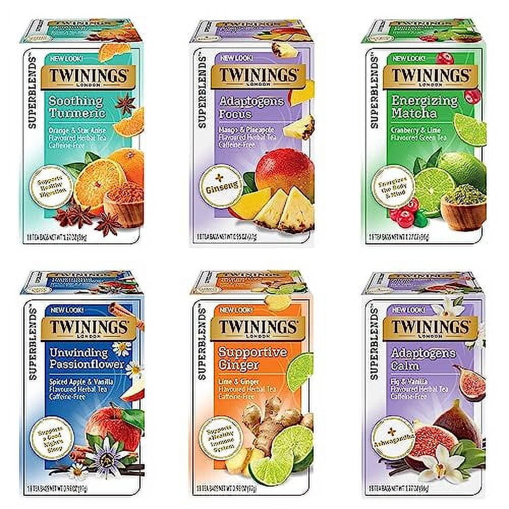 Twinings Daily Wellness Tea, Variety Pack, Flavored Herbal & Green Tea ...