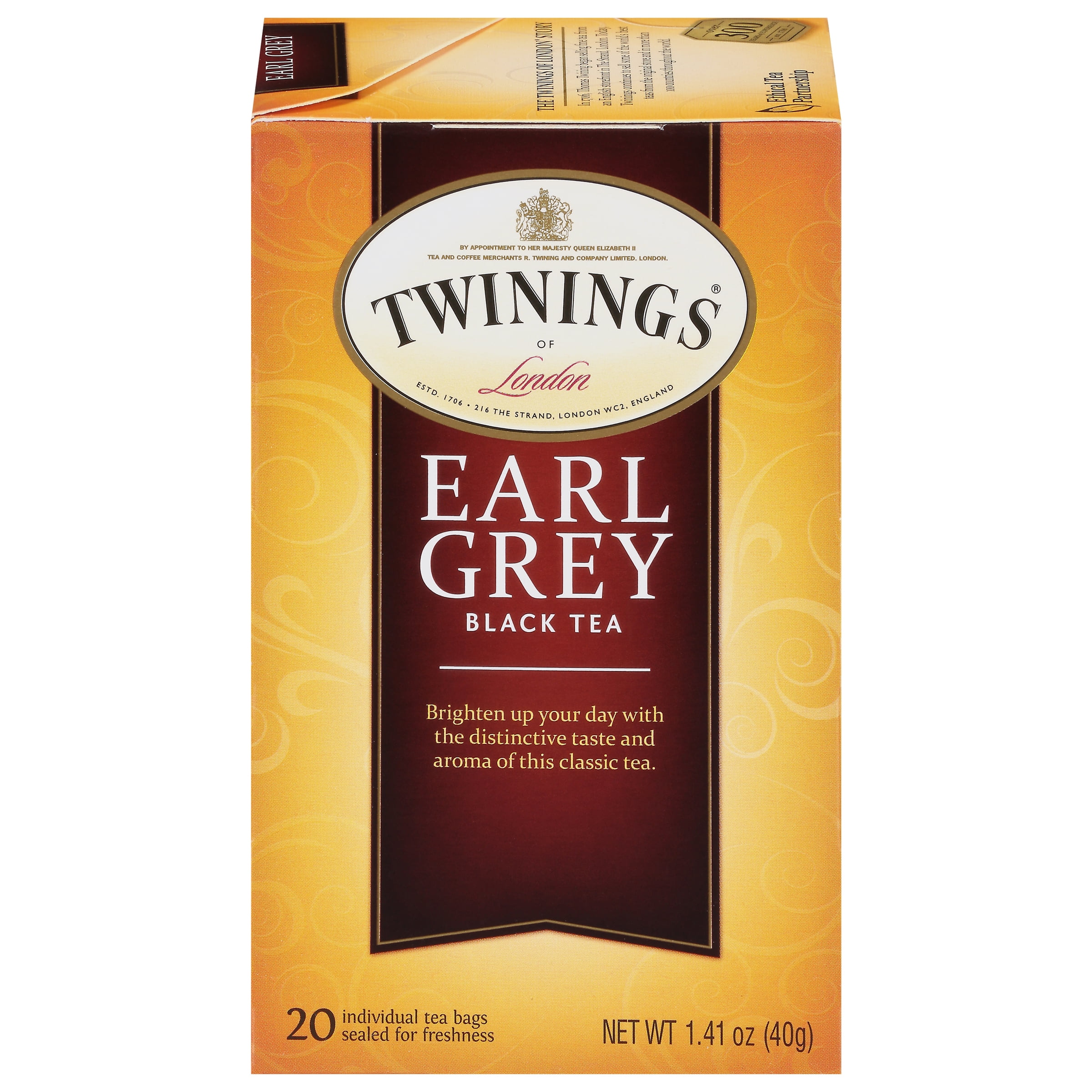 Twinings Earl Grey Extra Bold Black Tea Bags, (6) 20 Count Boxes (120 ...
