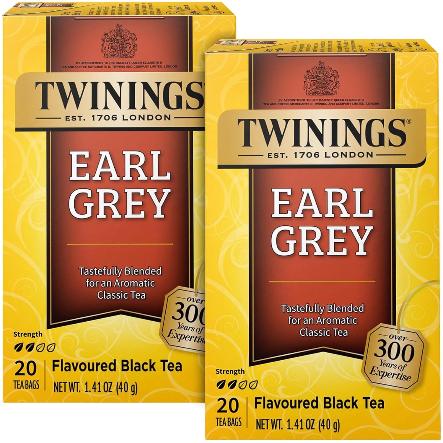 Twinings Earl Grey Tea 2-Pack – A Bright and Zesty Black Tea Infused ...