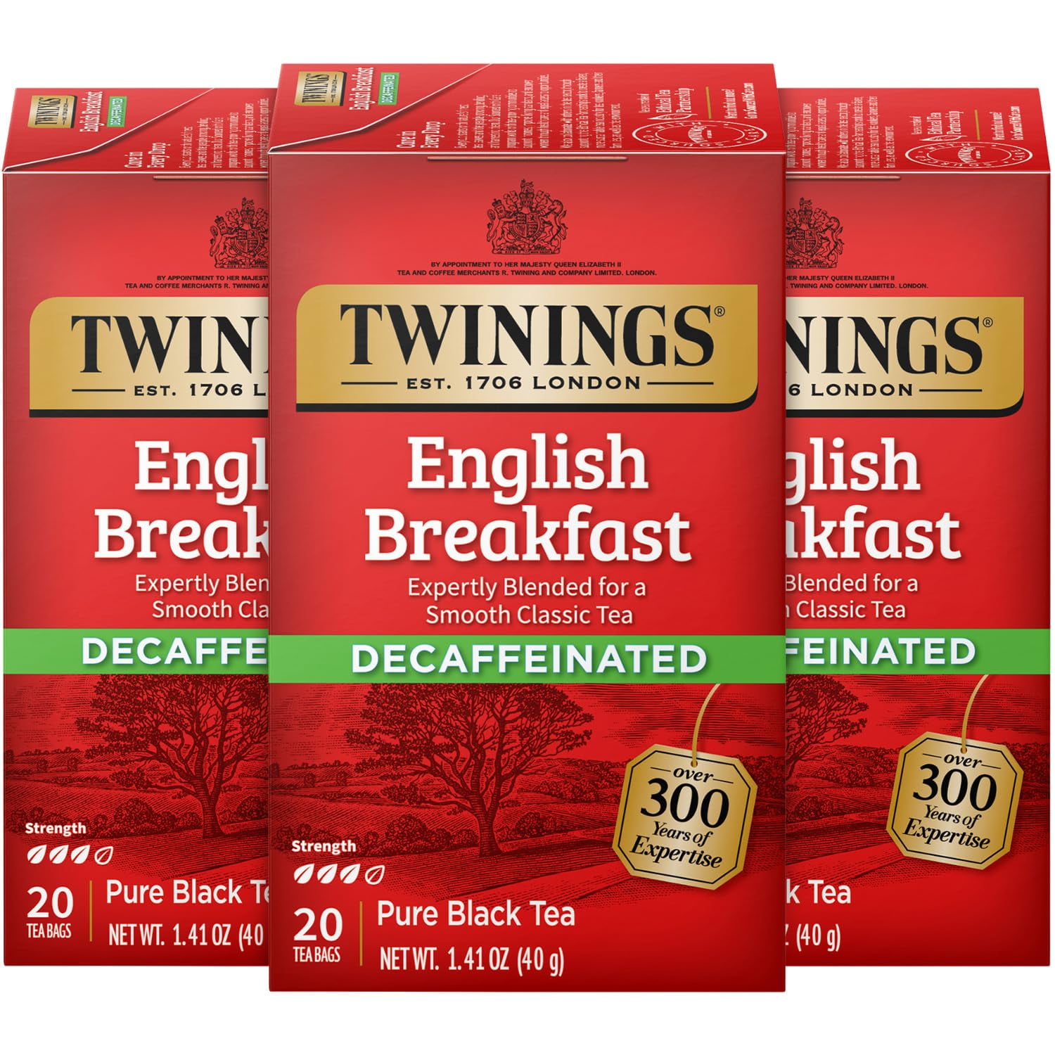 Twinings English Breakfast Decaffeinated YPF5 Tea, Decaf Black Tea Bags ...