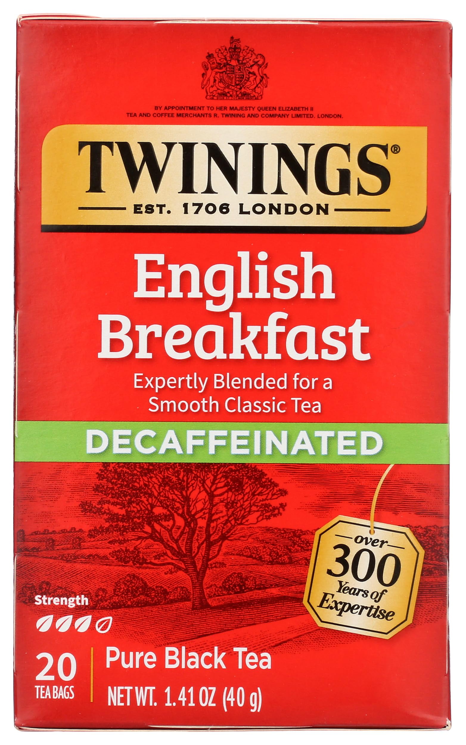 Twinings English Breakfast Tea, Decaffeinated, Tea Bags, 20 Ct ...