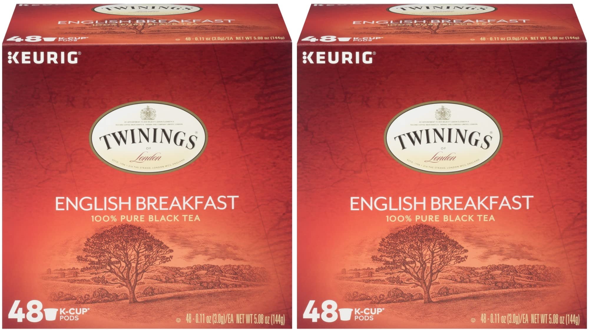 Twinings English Breakfast Tea Single Serve K-Cup Pods For Keurig ...