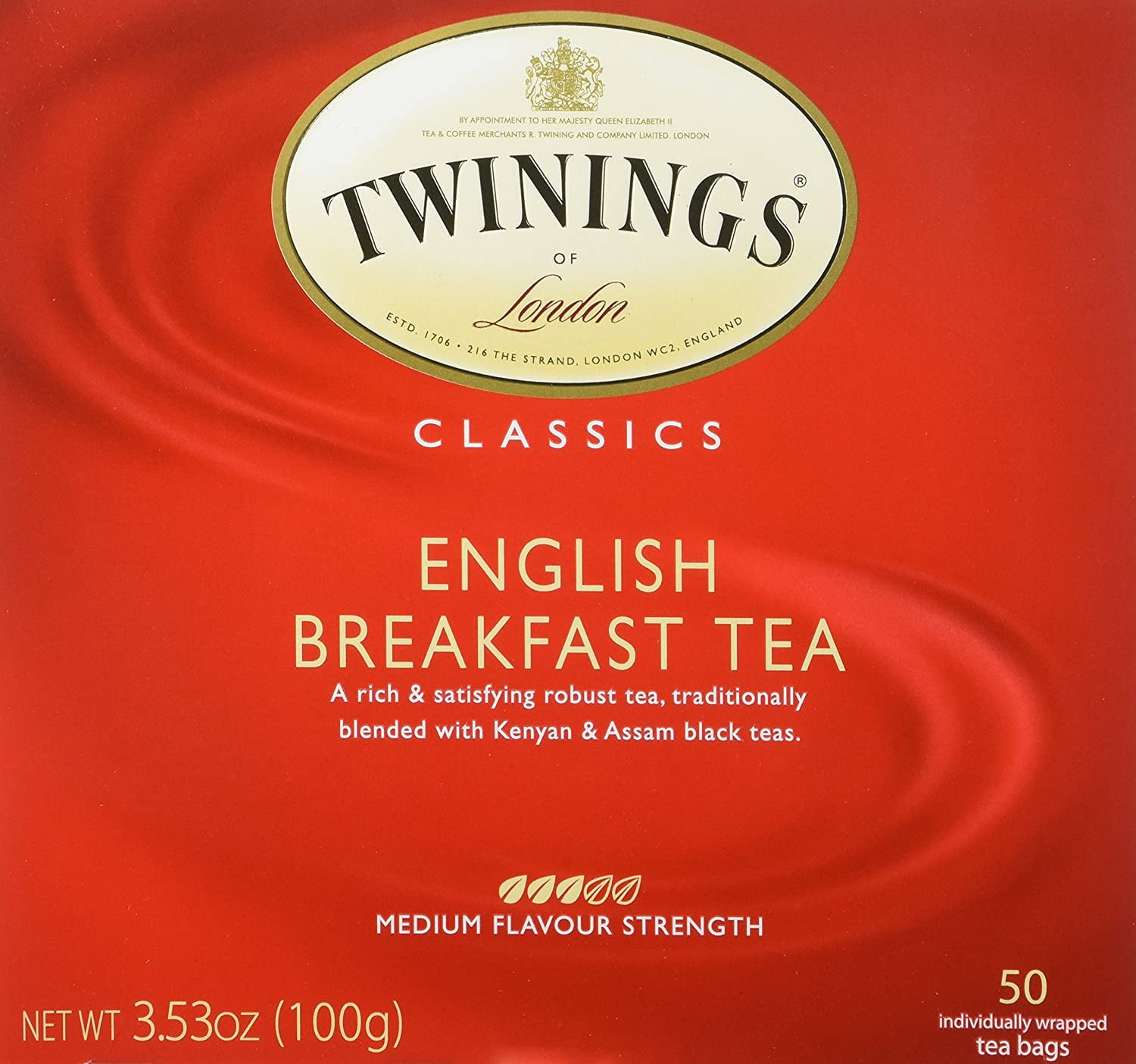 Twinings English Breakfast Tea, Tea Bags, 50 Ct - Walmart.com