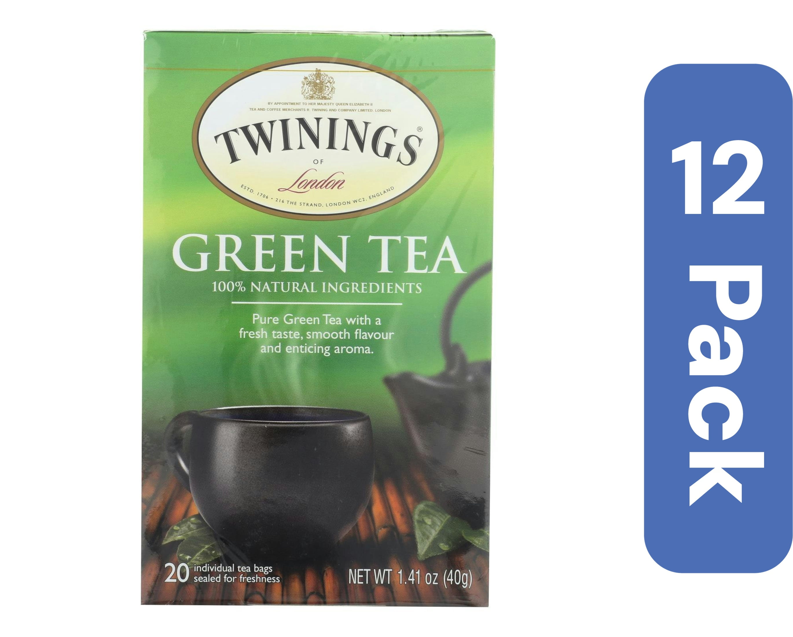 Twinings Green Tea Original 20 Bags (Pack of 12) - Walmart.com