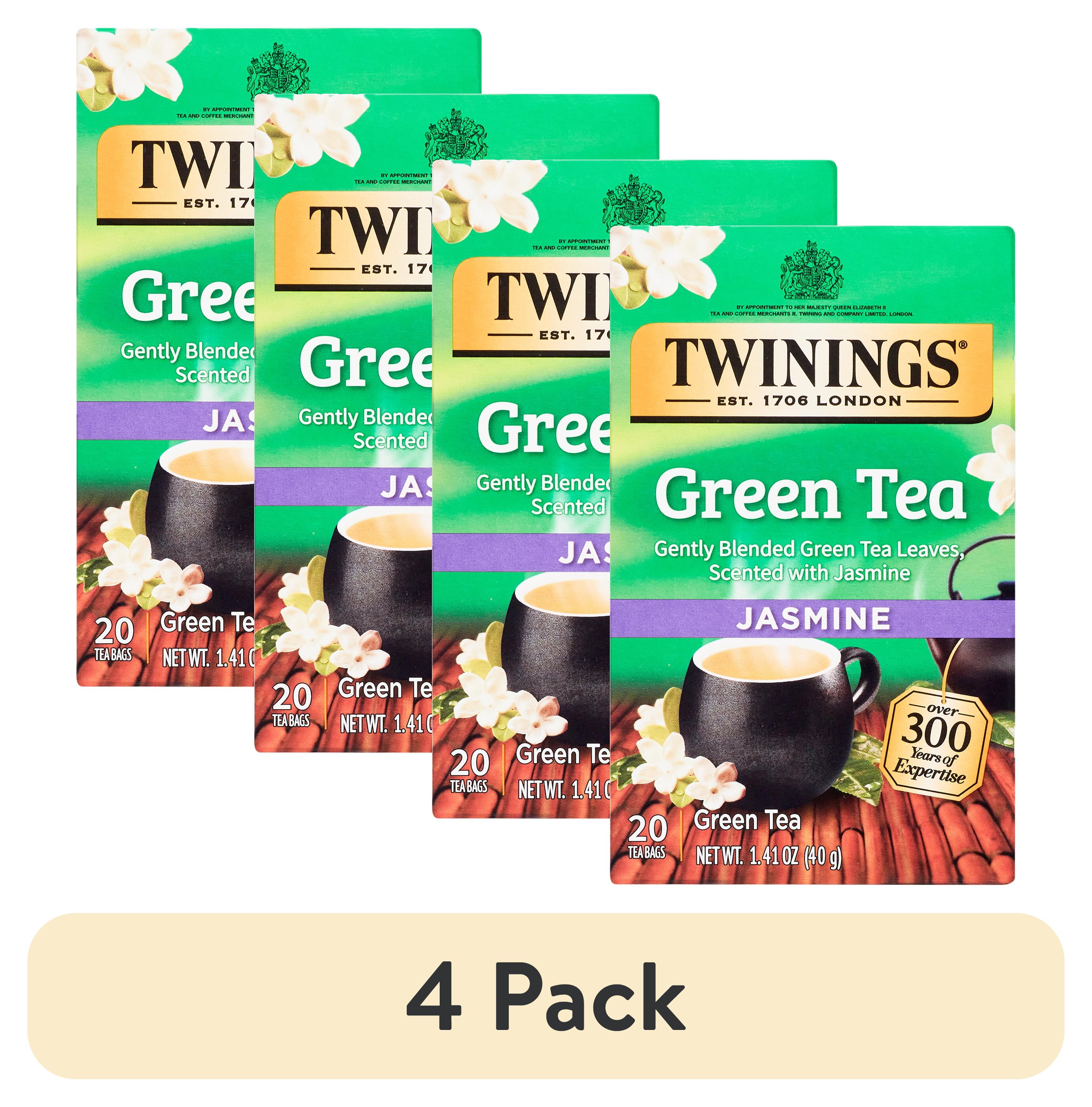 (4 pack) Twinings Green Tea with Jasmine Tea Bags, 20 Count Box ...
