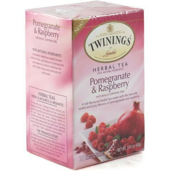 Twinings Herbal Pomegranate and Raspberry Tea, 40 Count - Walmart.com